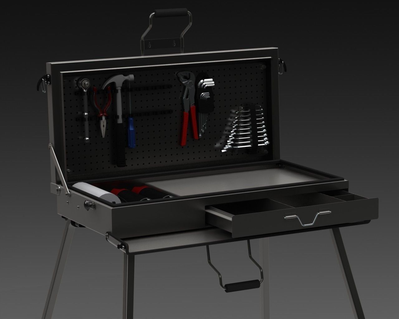Portable Desk tool Case free 3D model | CGTrader