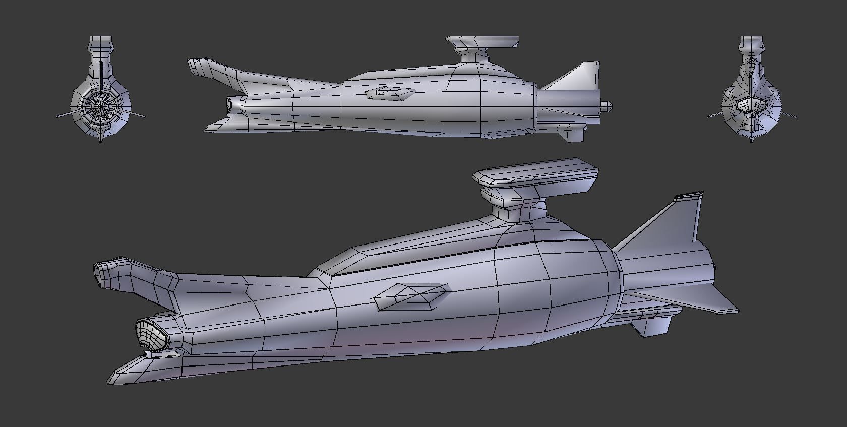 3D model Original Sci-fi Submarine VR / AR / low-poly | CGTrader