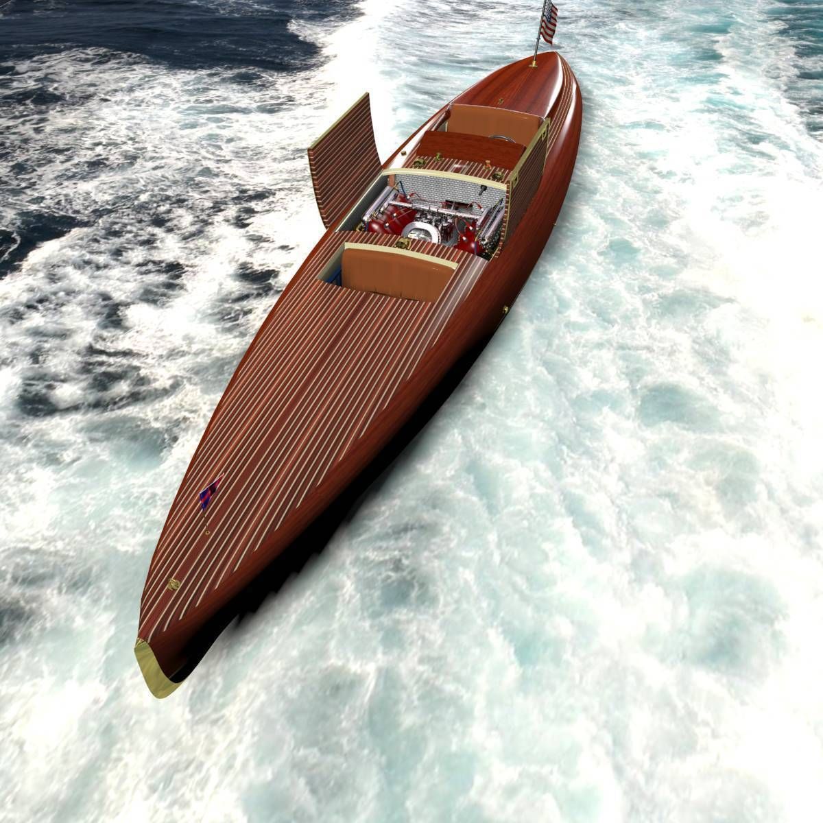 Baby Bootlegger G5 Speed Boat 3D model | CGTrader