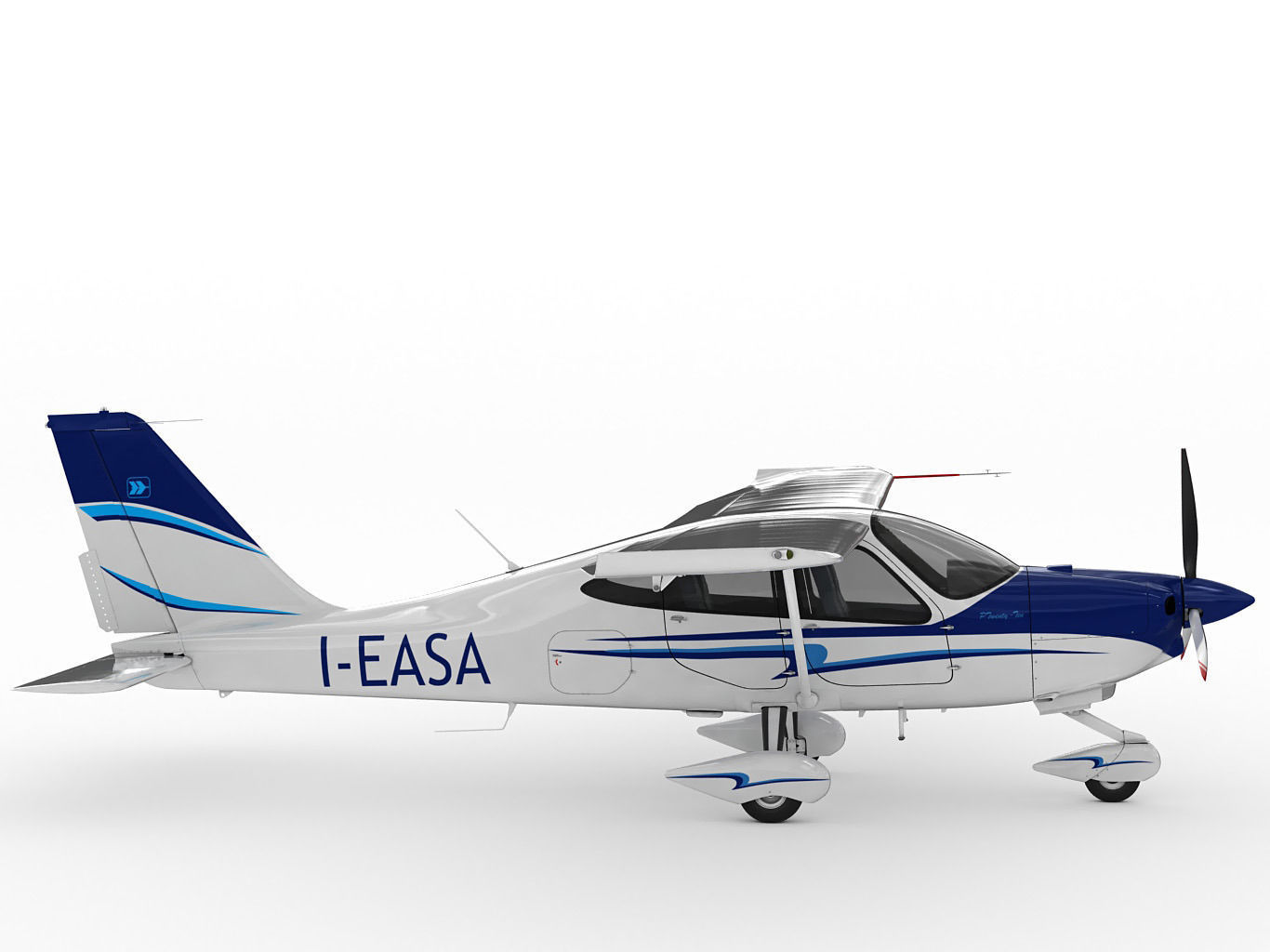 Tecnam P2010 3D model rigged | CGTrader