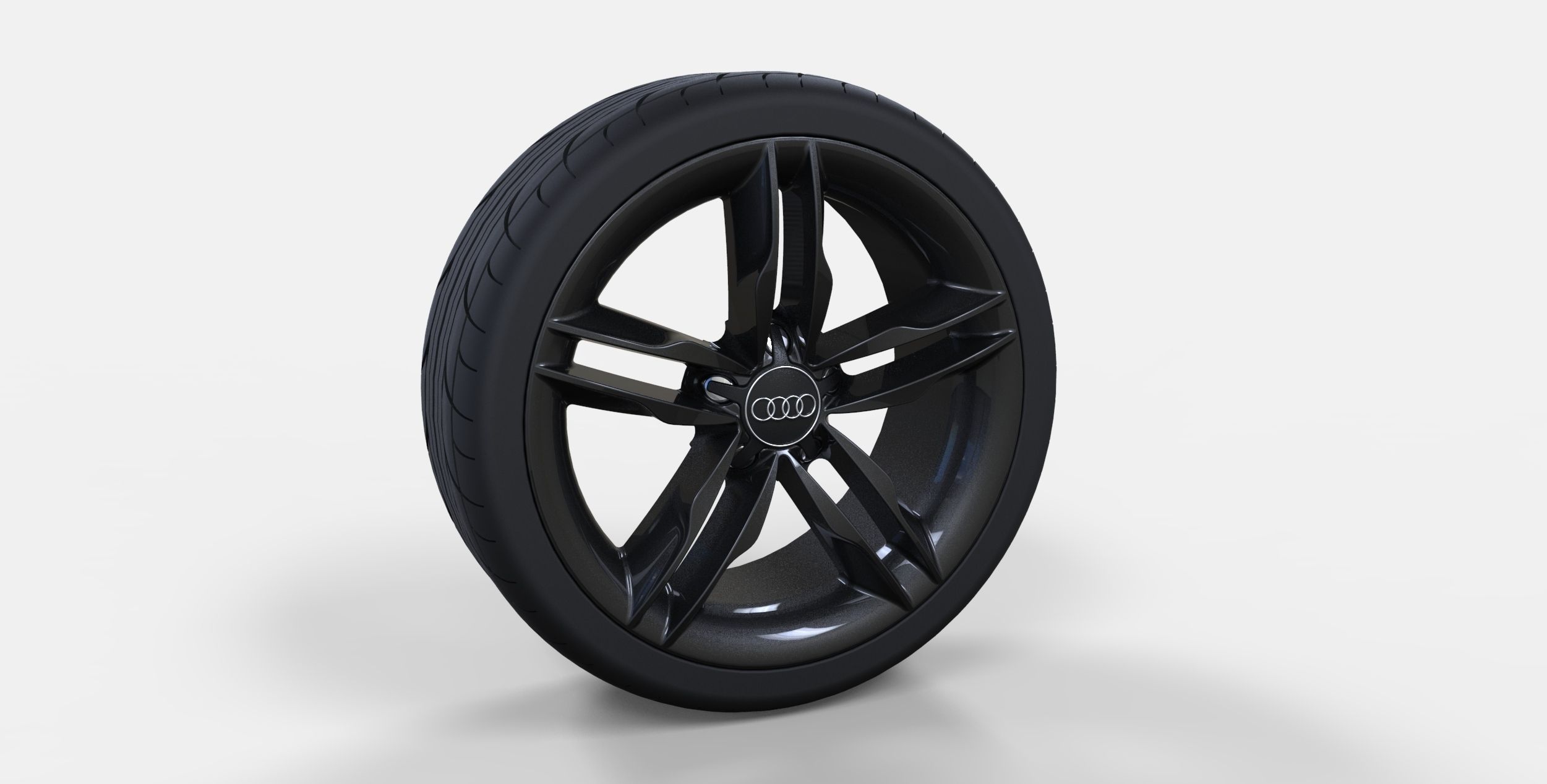 Audi Car Wheel Rim 3D model 3D printable | CGTrader