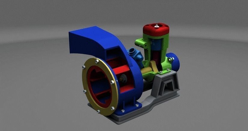 Engine Blower 3D model | CGTrader
