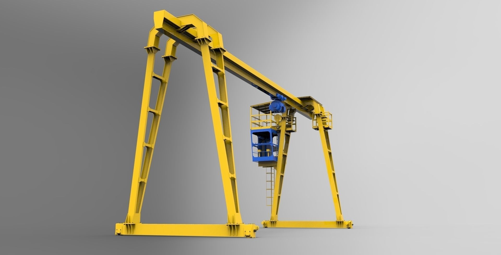 Gantry crane 3D model | CGTrader