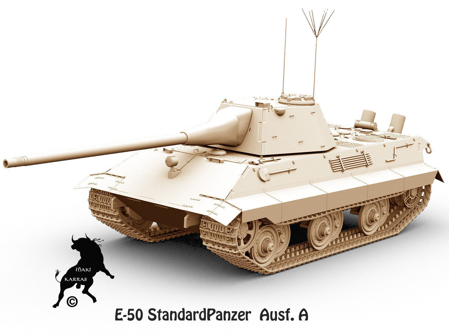 E-50 StandardPanzer Ausf A 3D Model MAX OBJ FBX | CGTrader.com