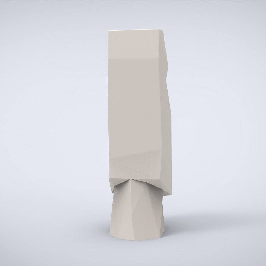 Printable Moai Head Lowpoly Style 3D model 3D printable | CGTrader