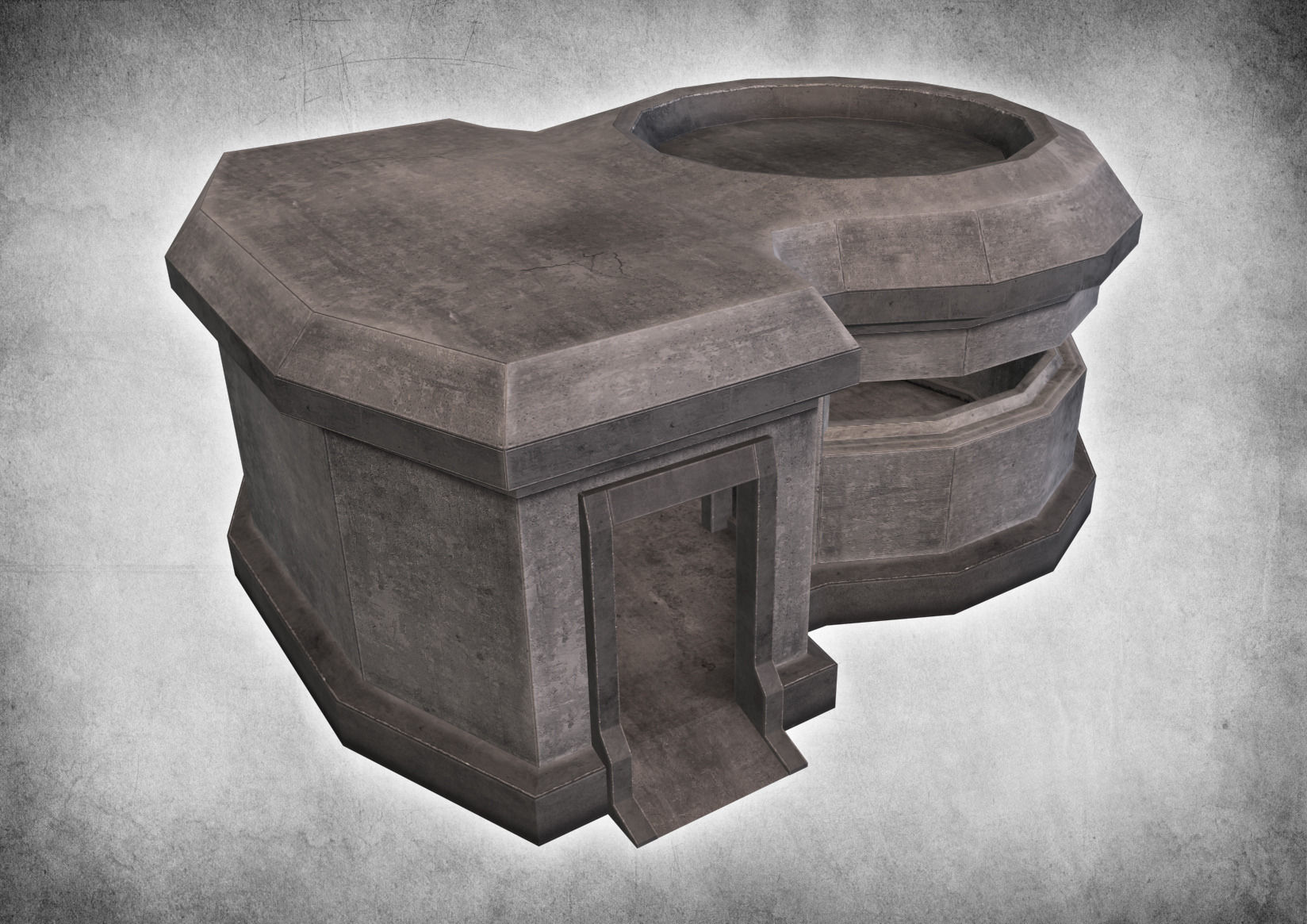 3D model Concrete Bunker VR / AR / low-poly | CGTrader