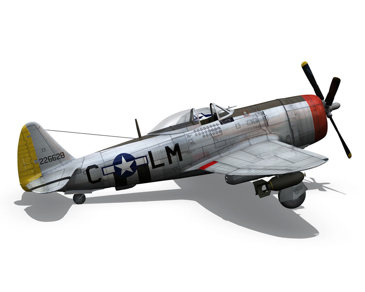 Republic P-47 Thunderbolt - Rozzie Geth II 3D model | CGTrader