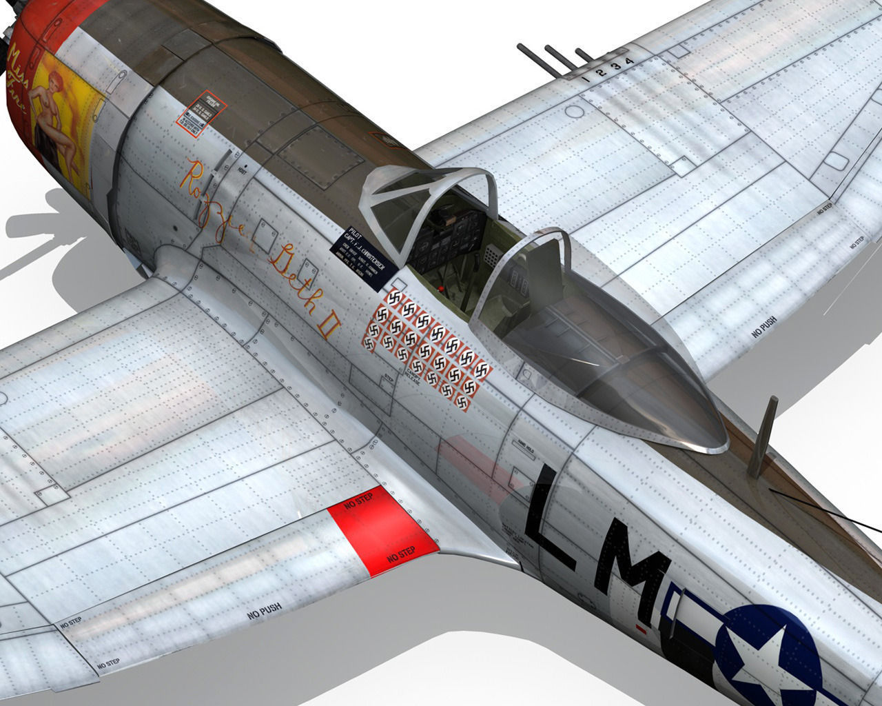 Republic P-47 Thunderbolt - Rozzie Geth II 3D model | CGTrader