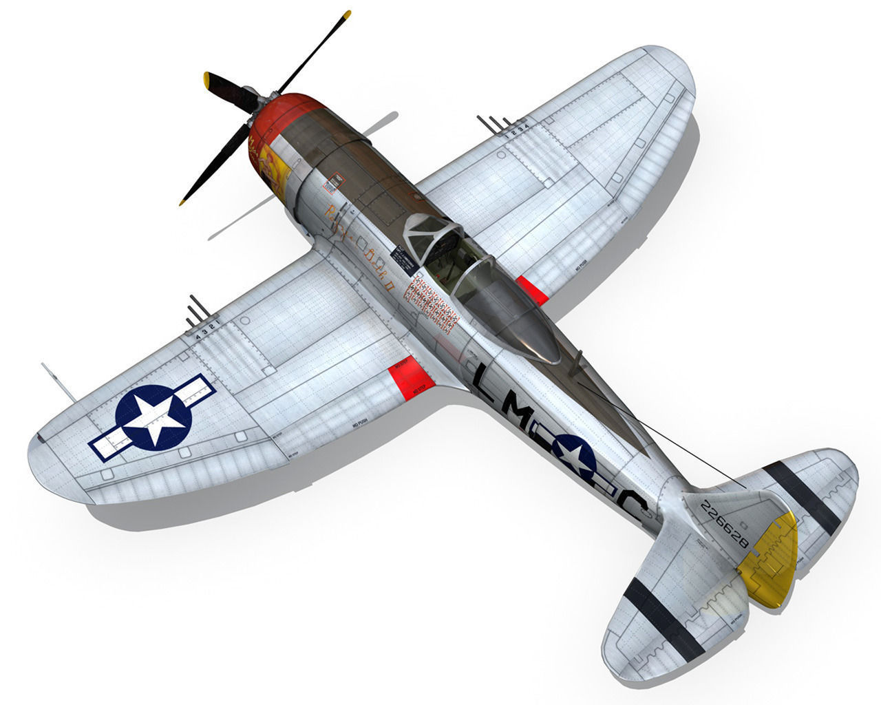 Republic P-47 Thunderbolt - Rozzie Geth II 3D model | CGTrader