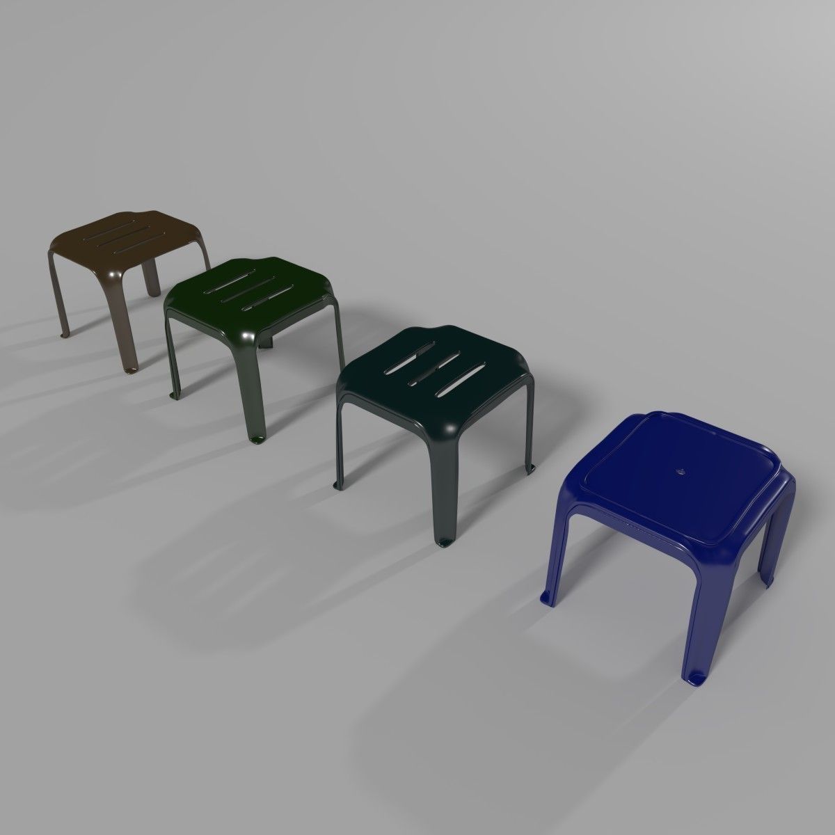 Plastic Stools Collection 3D model | CGTrader