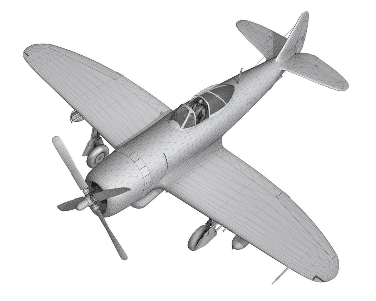Republic P-47 Thunderbolt - Passionate Patsy 3D model | CGTrader