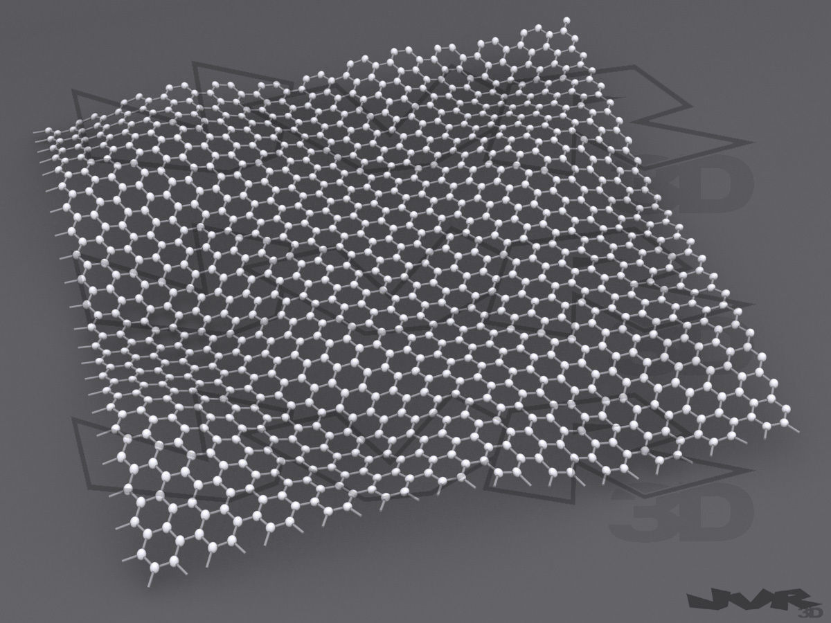Carbon structures Graphene nanotube and fullerene tube 3D model | CGTrader
