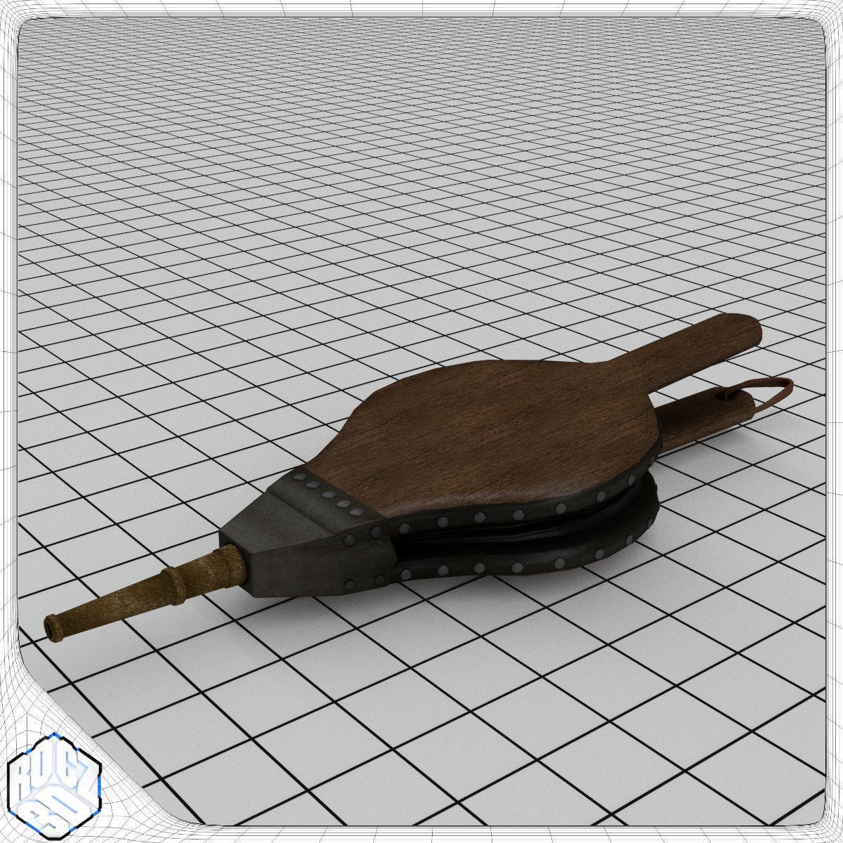Bellows wooden tool 3D model | CGTrader