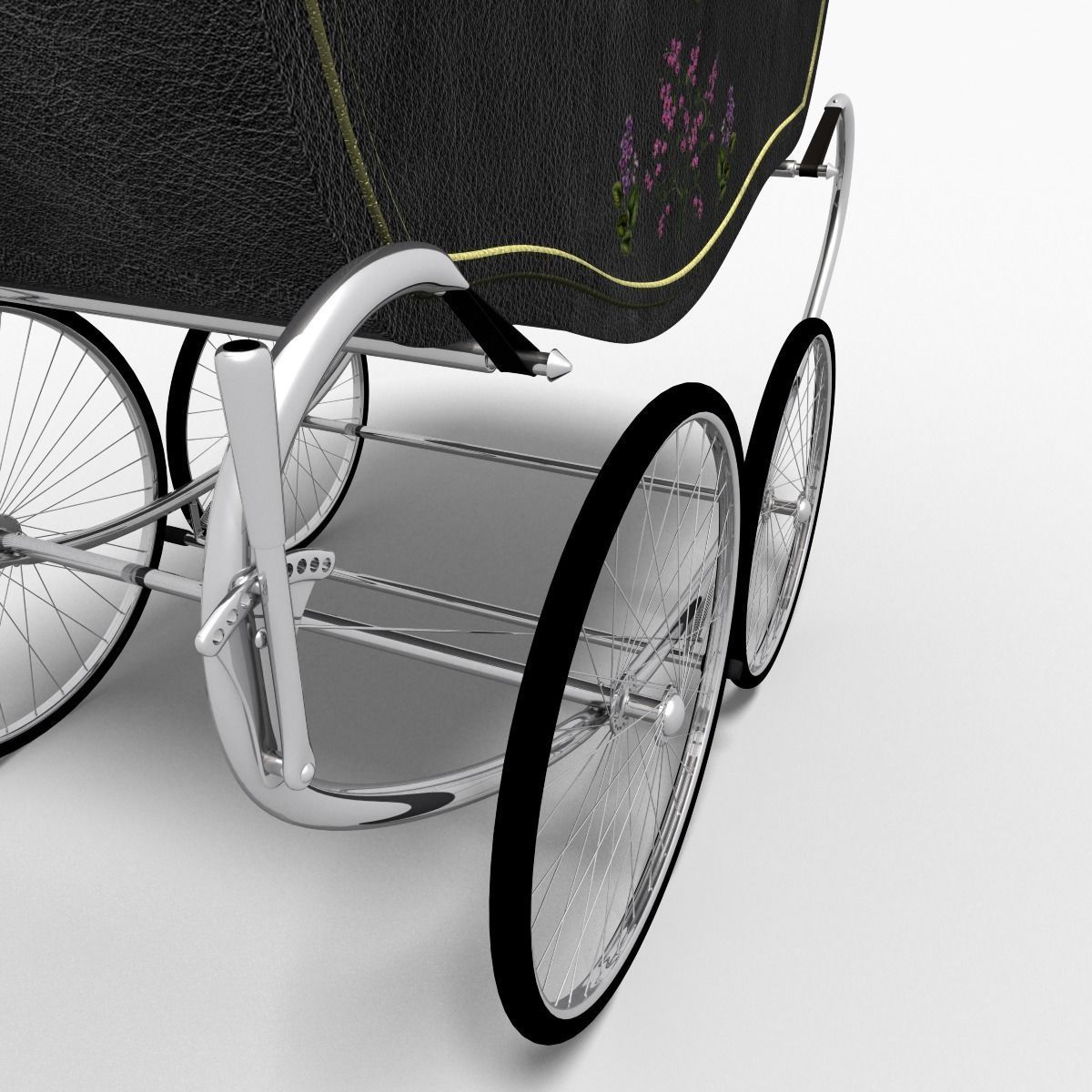 Retro stroller 3D model | CGTrader
