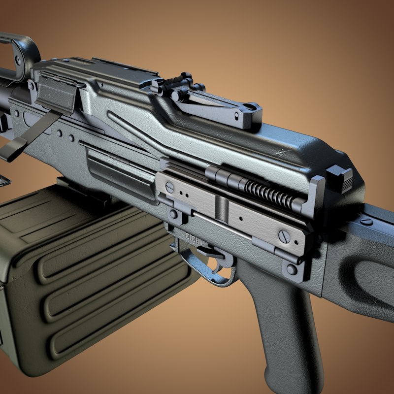 PKP Pecheneg Machine Gun 3D model | CGTrader