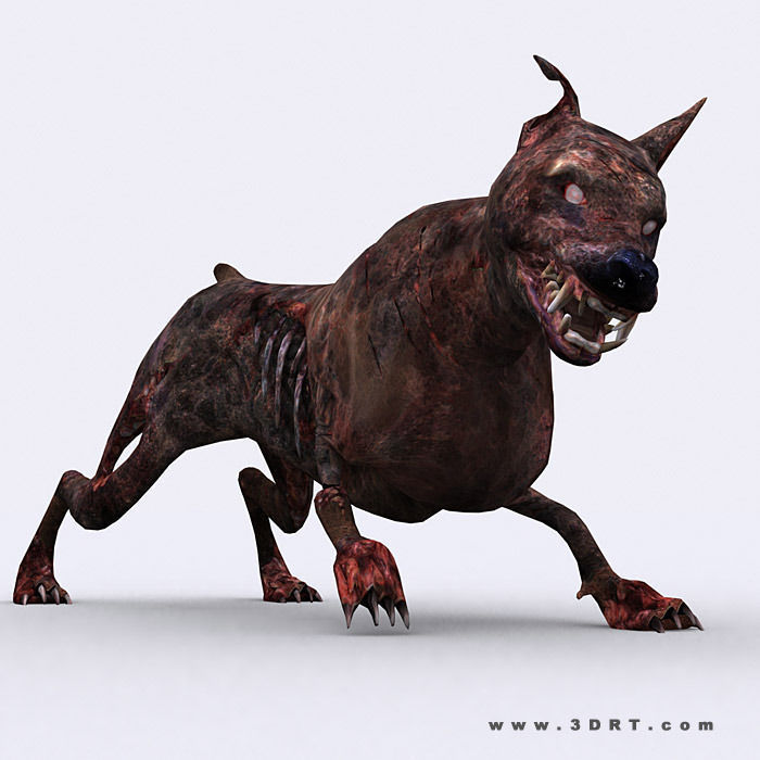 3D model 3DRT - Zombie Dogs VR / AR / low-poly rigged animated ...