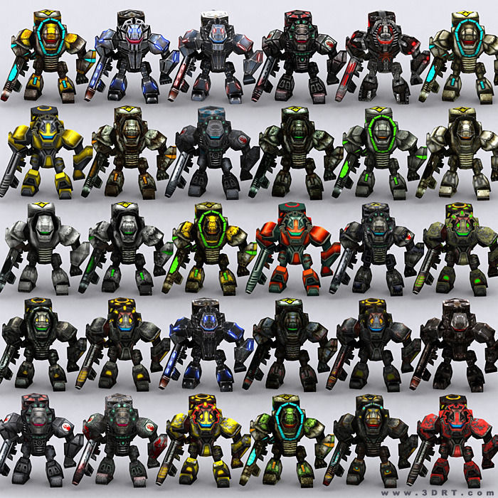 3D model 3DRT - Warbots Infernos VR / AR / low-poly rigged animated ...