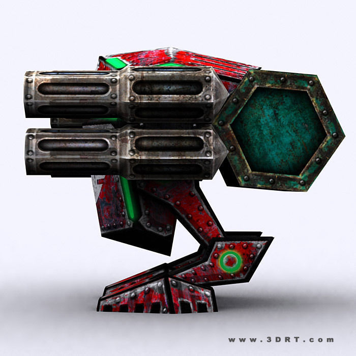 3D model 3DRT - Warbot Meachanoid Trex VR / AR / low-poly rigged ...