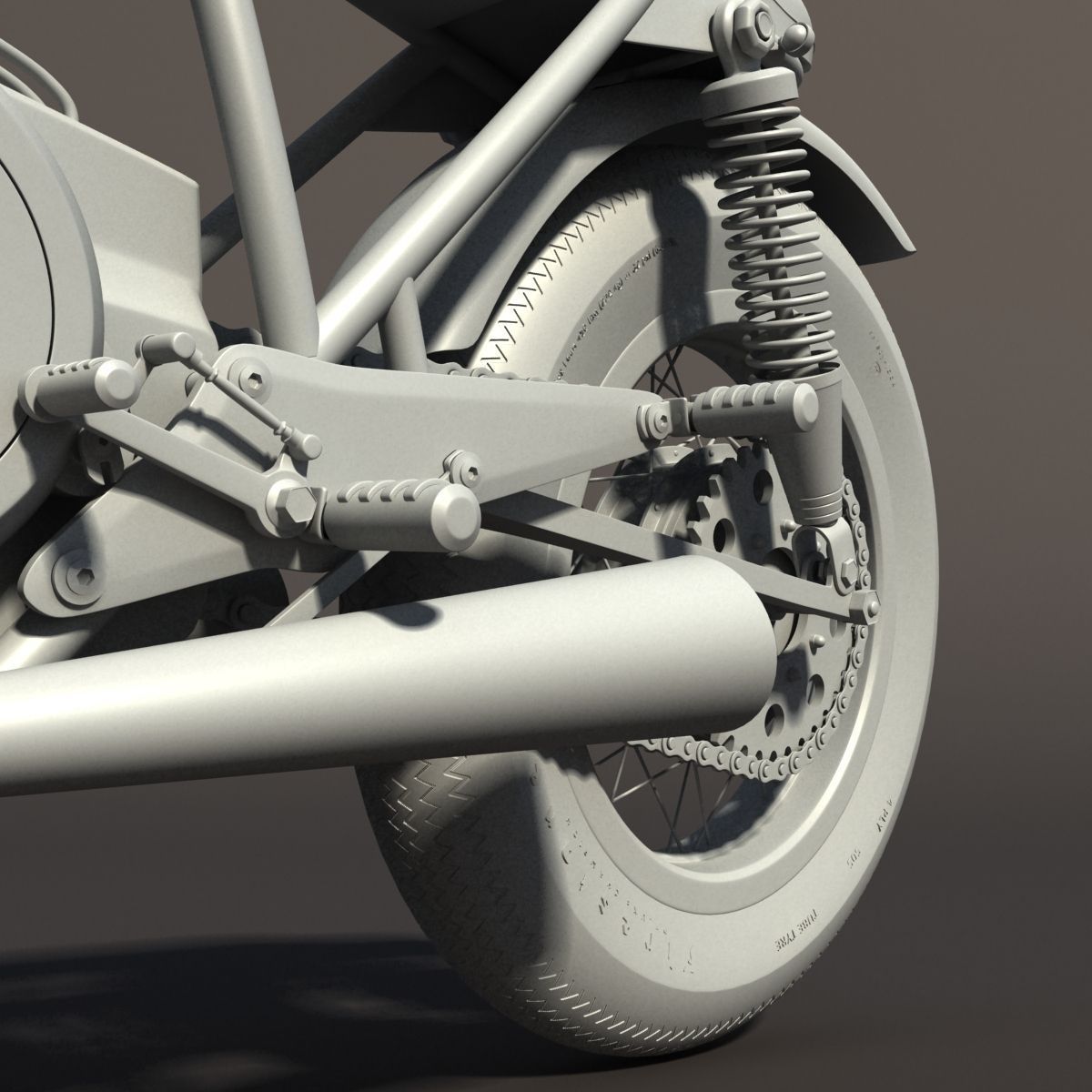 Cafe Racer Motorcycle 3D model rigged | CGTrader