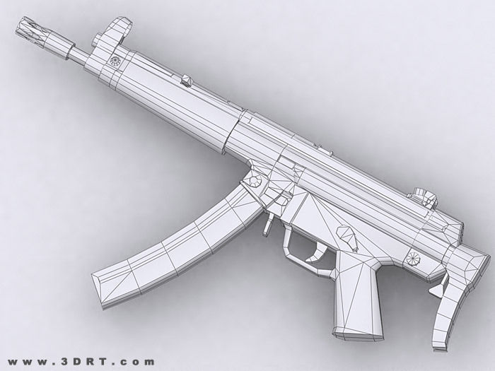 3D model 3DRT - Modern Firearms Animated - HK - MP5 VR / AR / low-poly ...