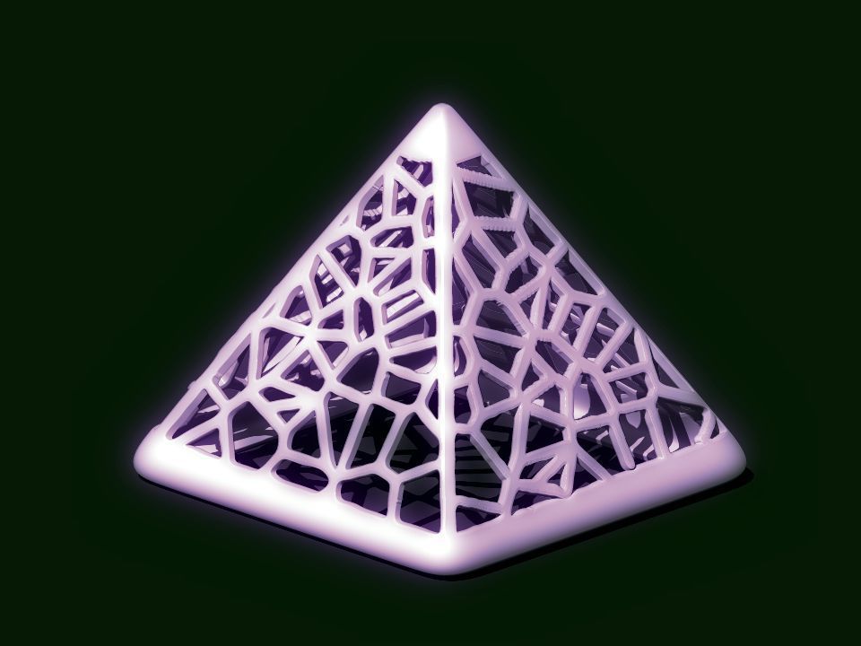 Wired Pyramid 3D model 3D printable | CGTrader