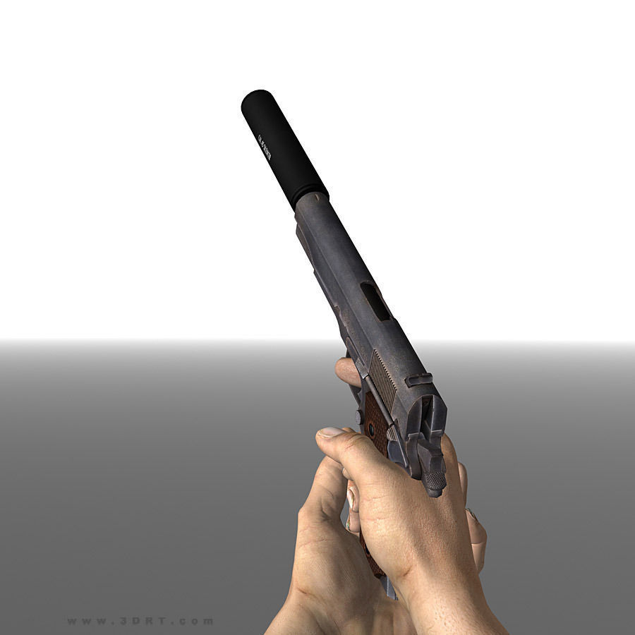 3D model 3DRT - Modern Firearms Animated - M1911 Pistol VR / AR / low ...
