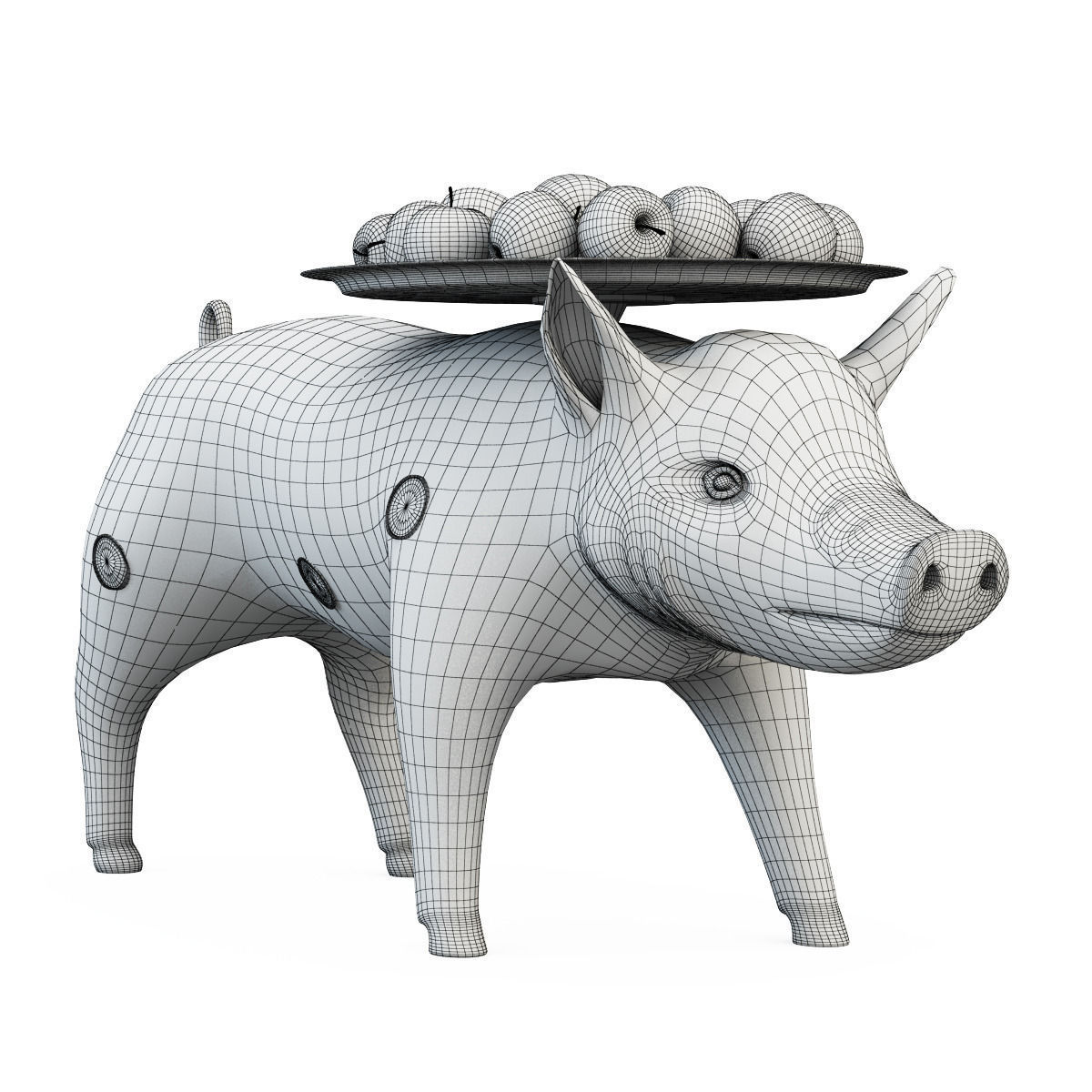MOOOI pig on plate 3D model | CGTrader