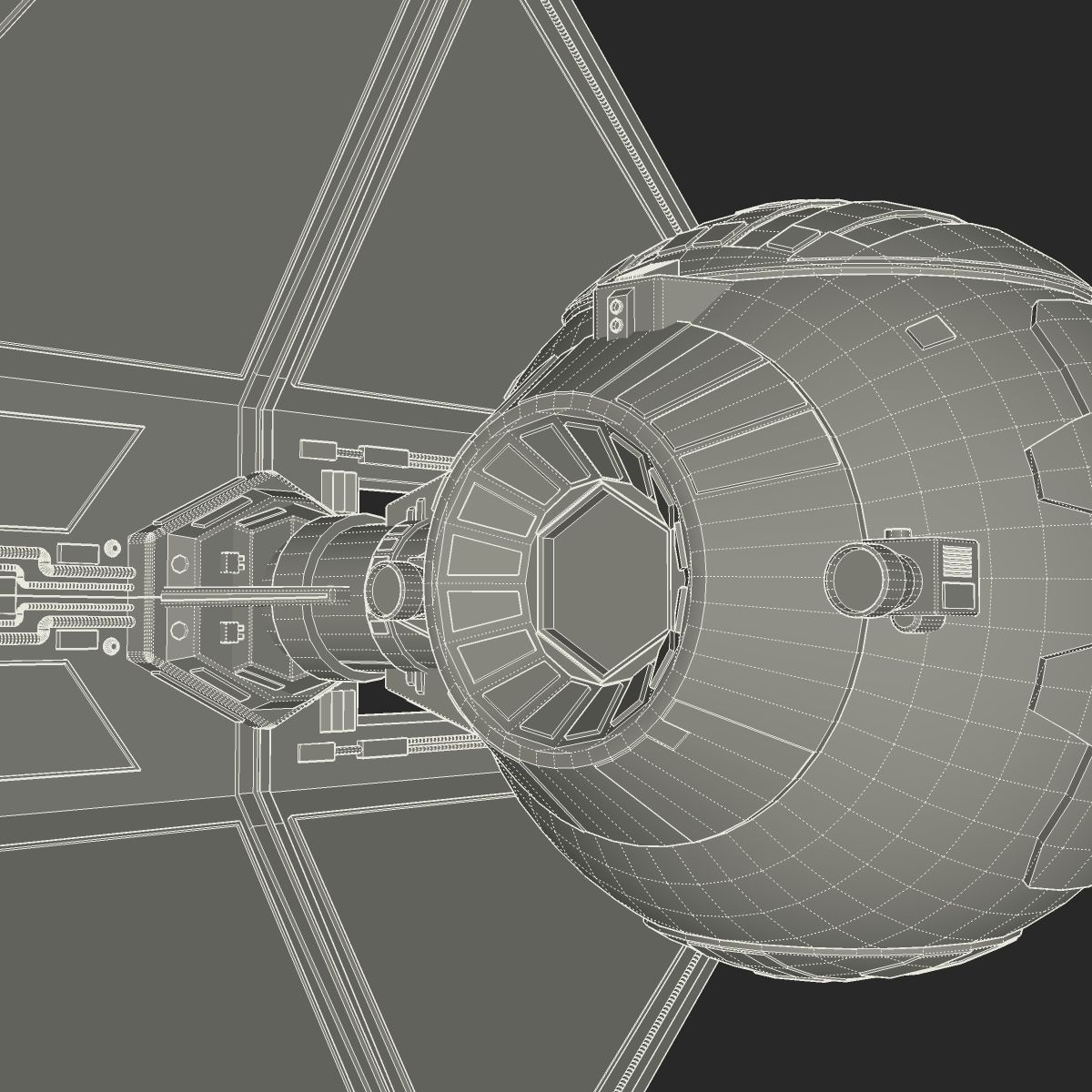 TIE Interceptor 3D model | CGTrader