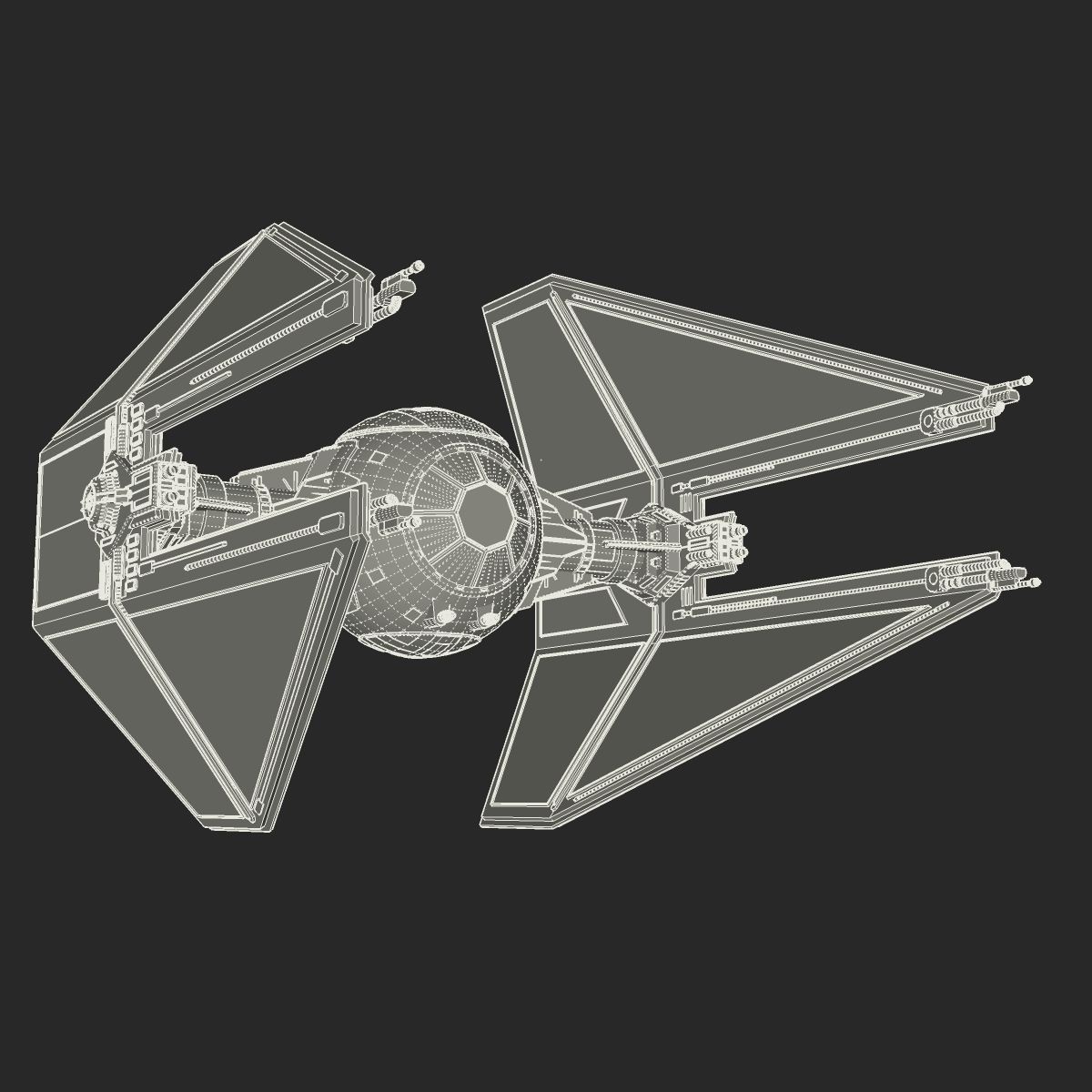 TIE Interceptor 3D model | CGTrader