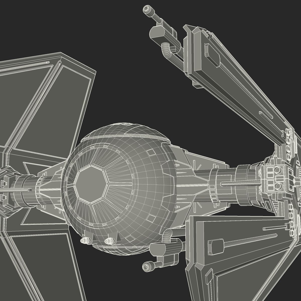 TIE Interceptor 3D model | CGTrader