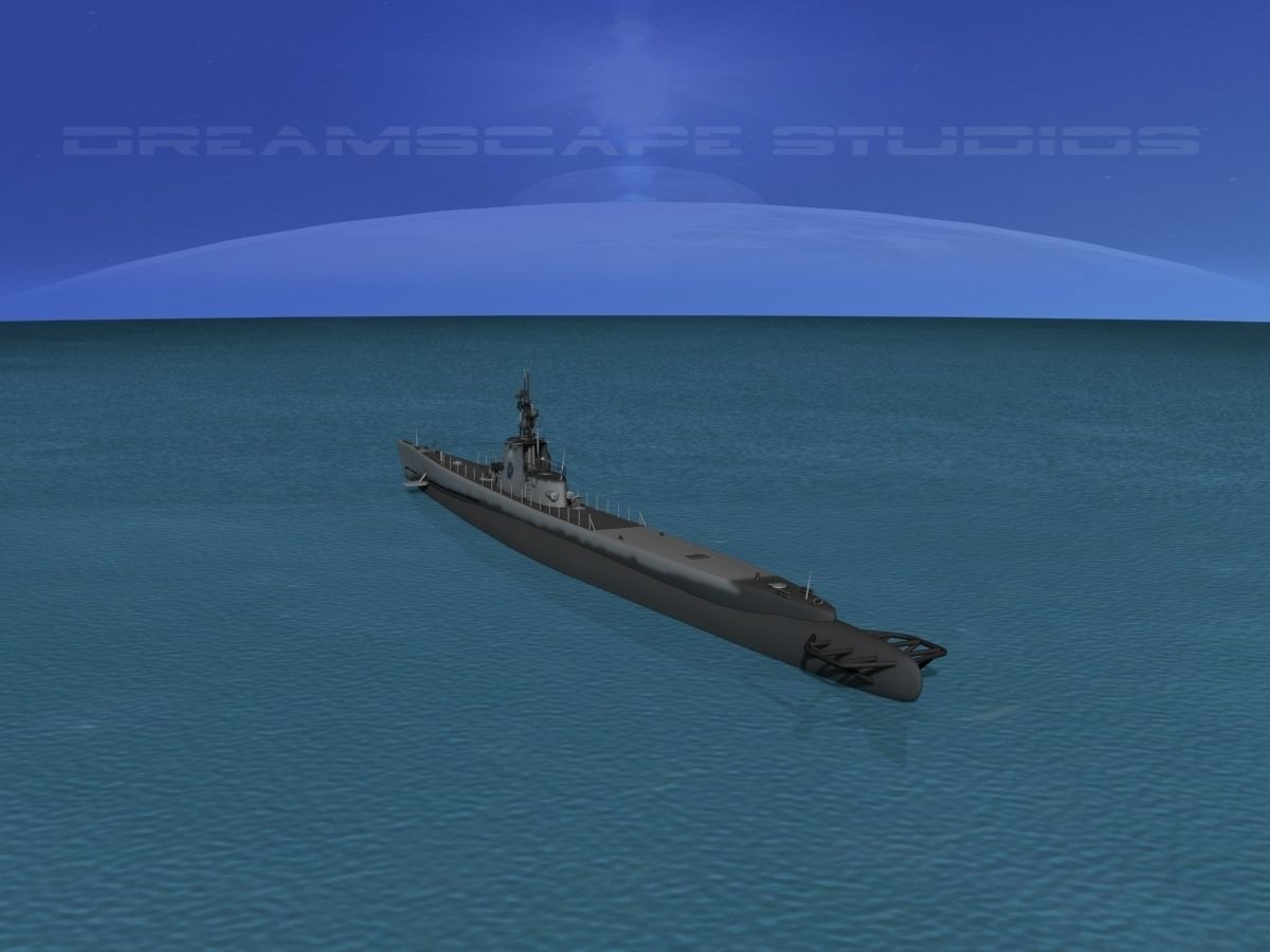 Gato Class Submarine SS-236 USS Silversides 3D model rigged | CGTrader
