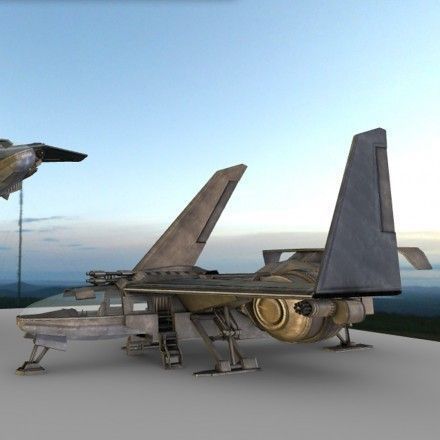Futuristic Combat Jet Rigged free VR / AR / low-poly 3D model animated ...