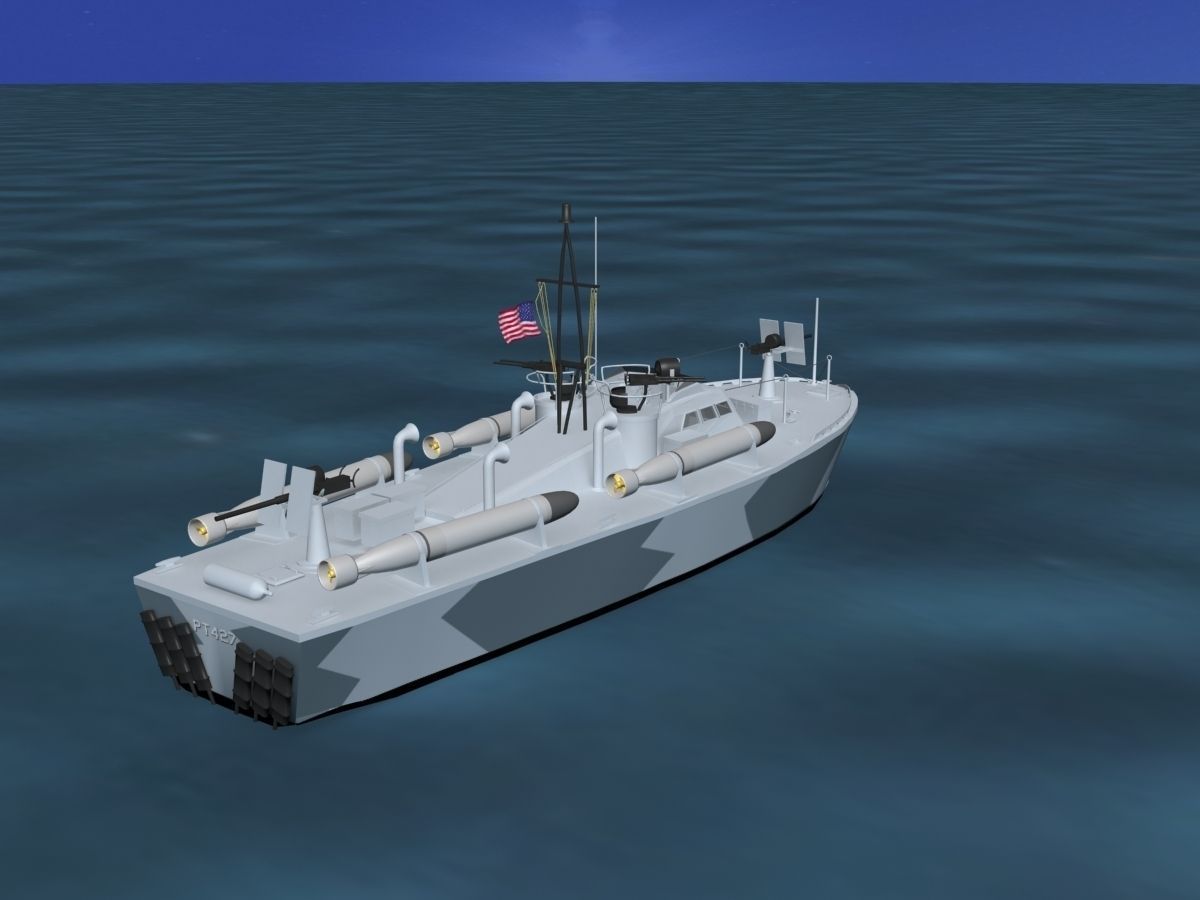 Patrol Torpedo Boat PT427 3D model rigged | CGTrader