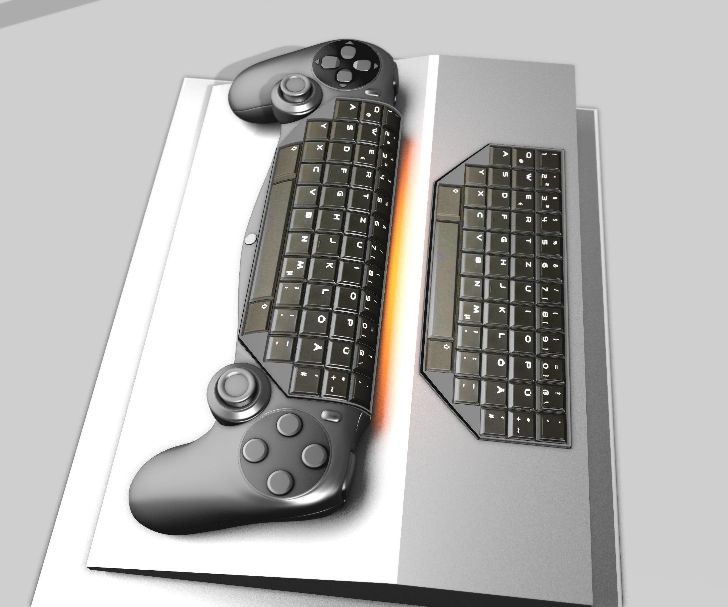 Gamepad Keyboard Hybrid idea free 3D model | CGTrader
