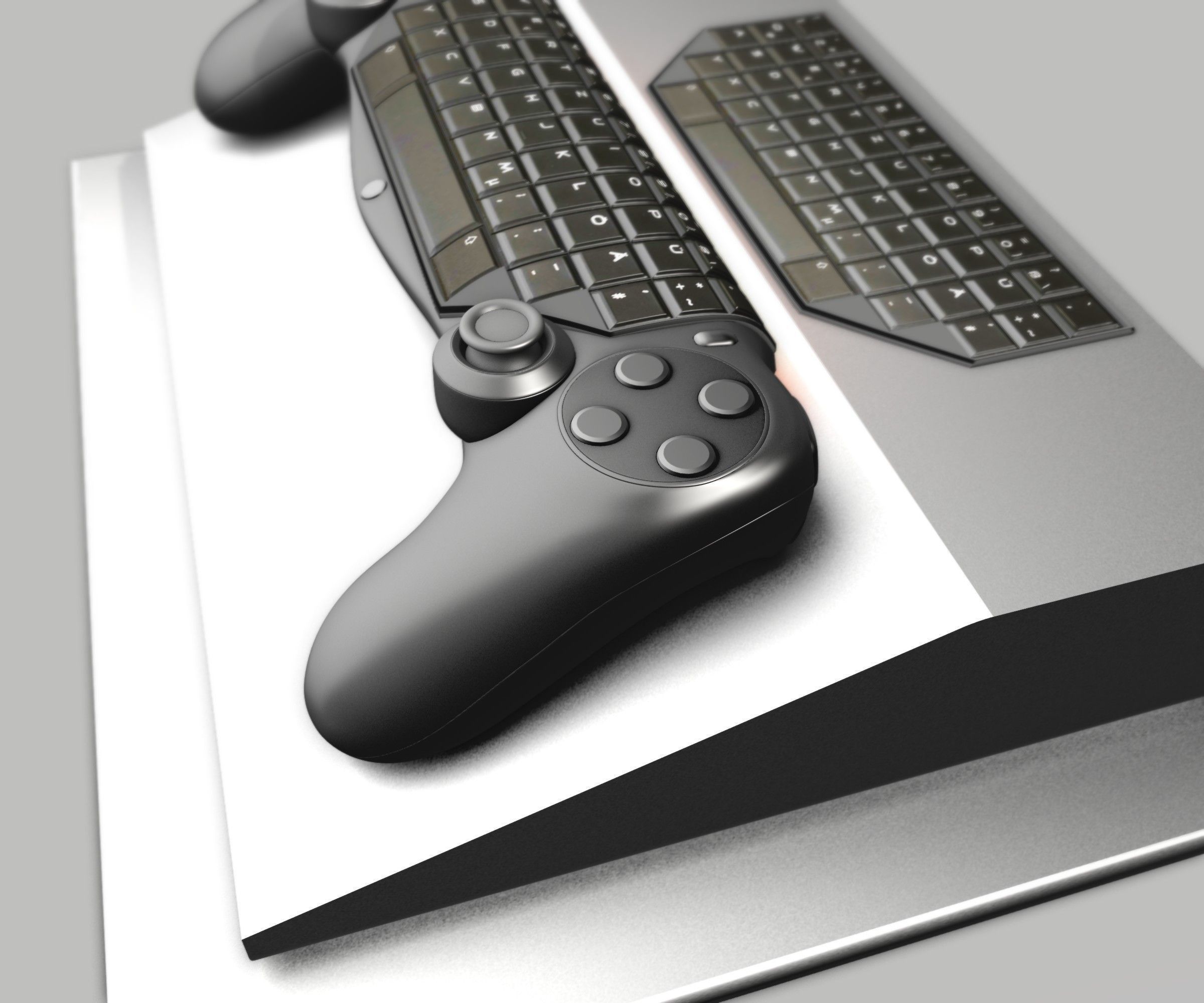 Gamepad Keyboard Hybrid idea free 3D model | CGTrader
