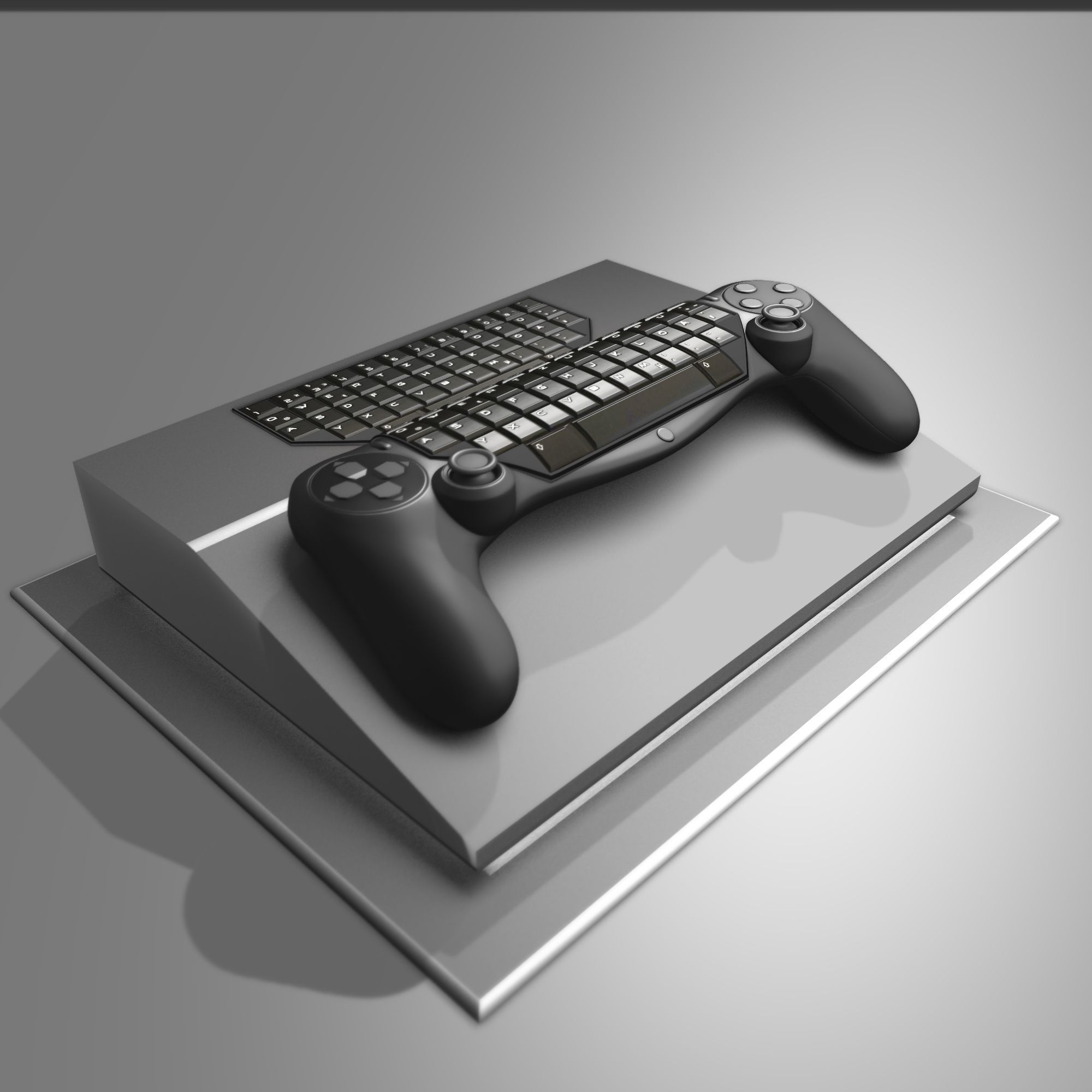 Gamepad Keyboard Hybrid idea free 3D model | CGTrader