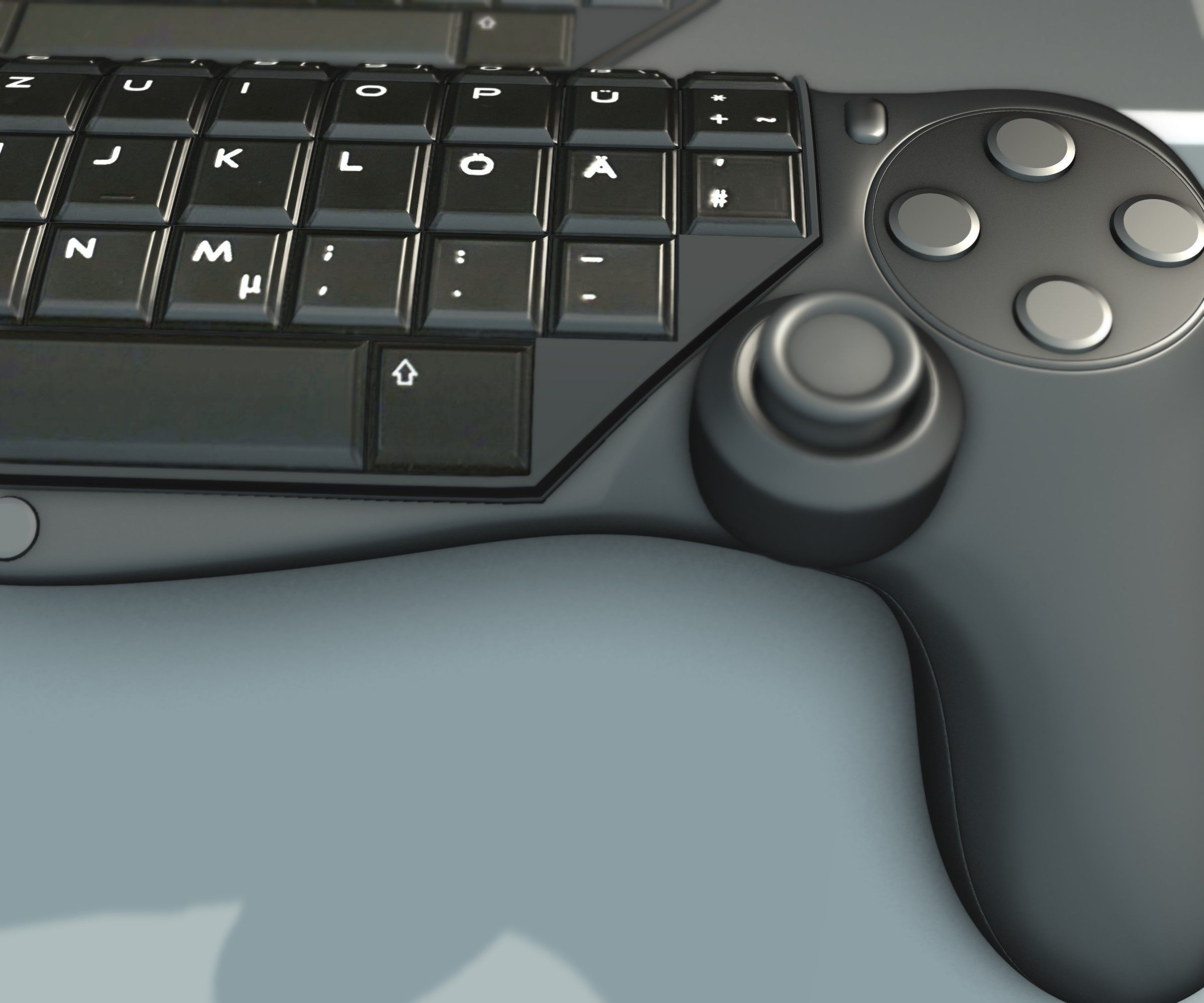 Gamepad Keyboard Hybrid idea free 3D model | CGTrader
