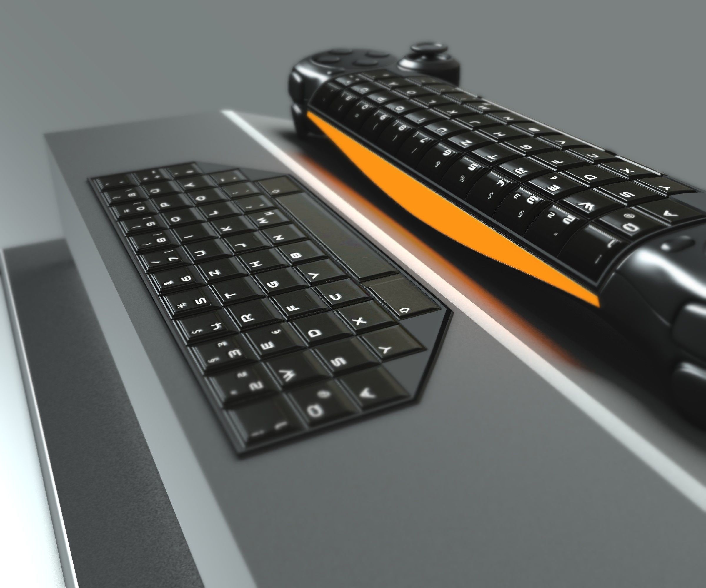 Gamepad Keyboard Hybrid idea free 3D model | CGTrader
