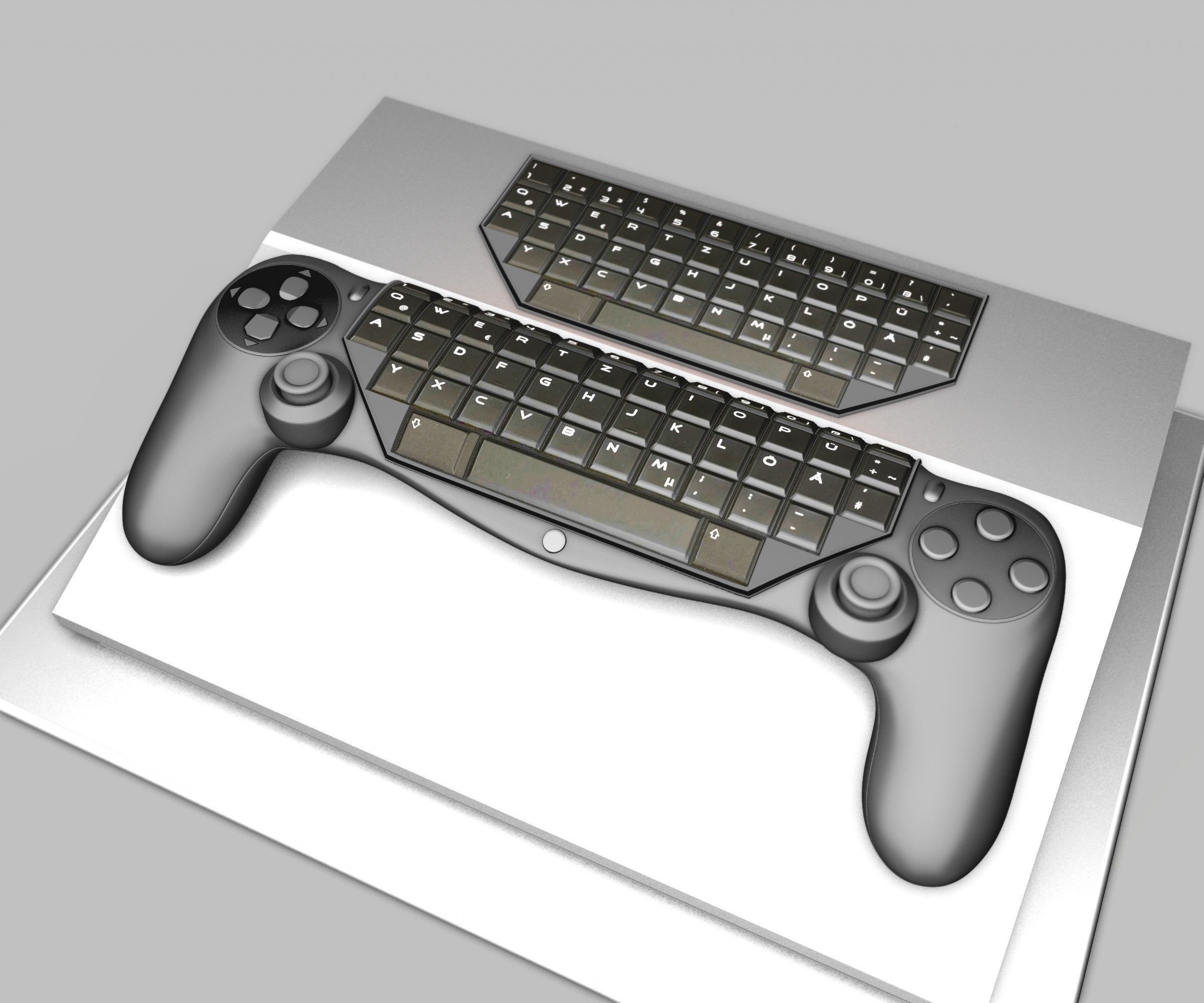 Gamepad Keyboard Hybrid idea free 3D model | CGTrader