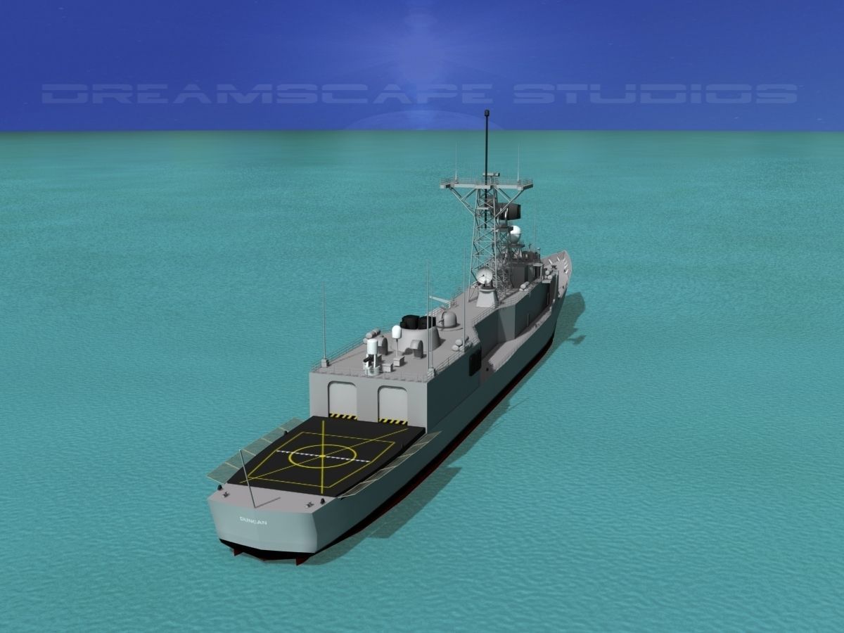 FFG-10 USS Duncan Perry Class Frigate 3D model rigged | CGTrader