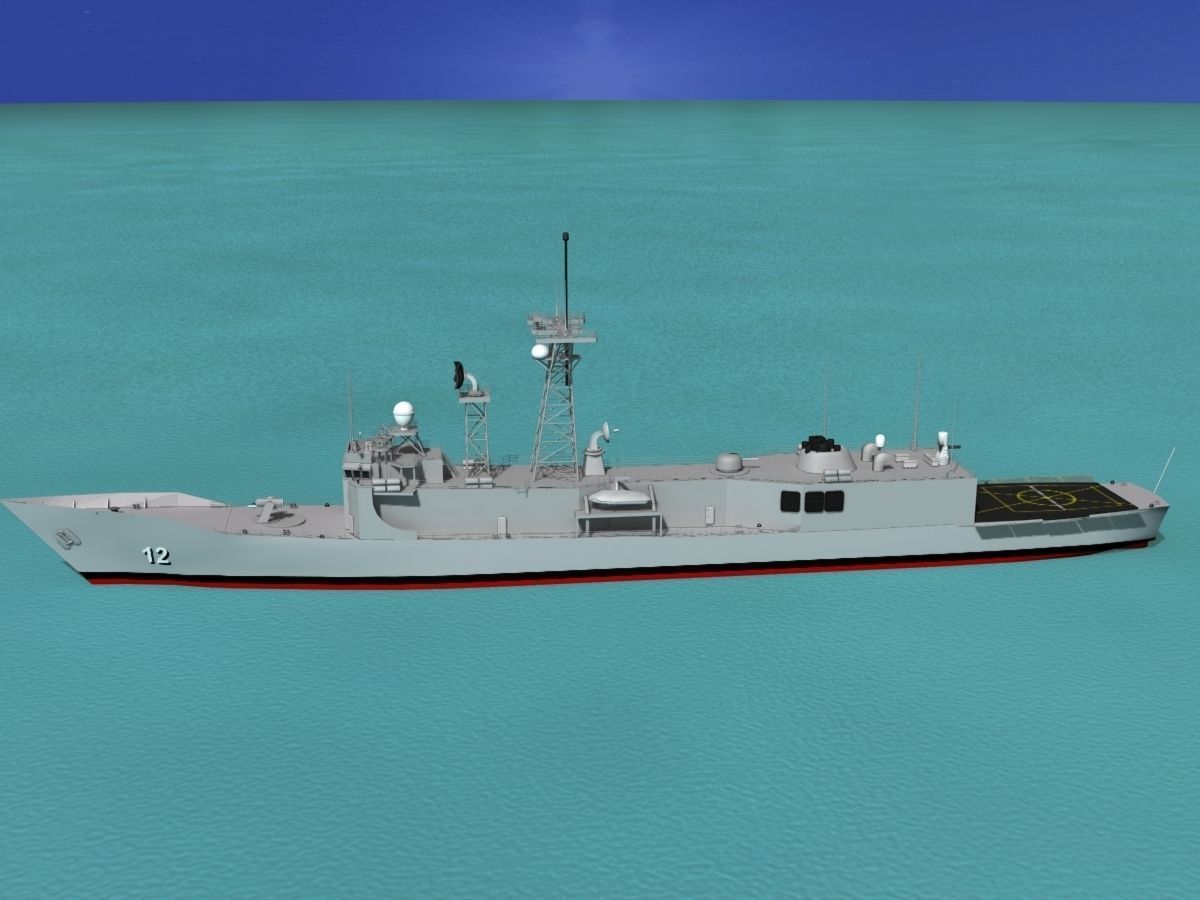 FFG-12 USS George Philip Perry Class Frigate 3D model rigged | CGTrader