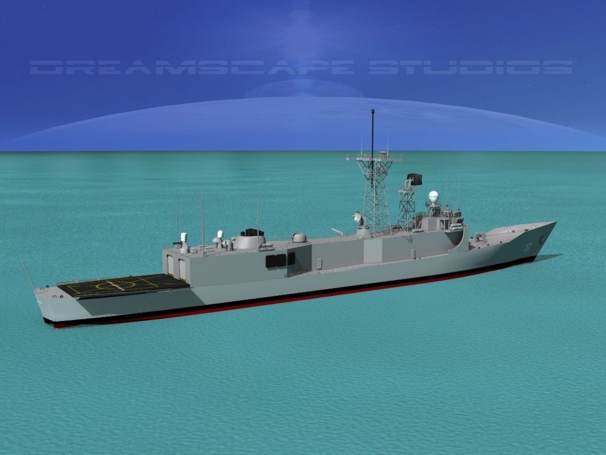 FFG-37 USS Crommelin Perry Class Frigate 3D model rigged | CGTrader