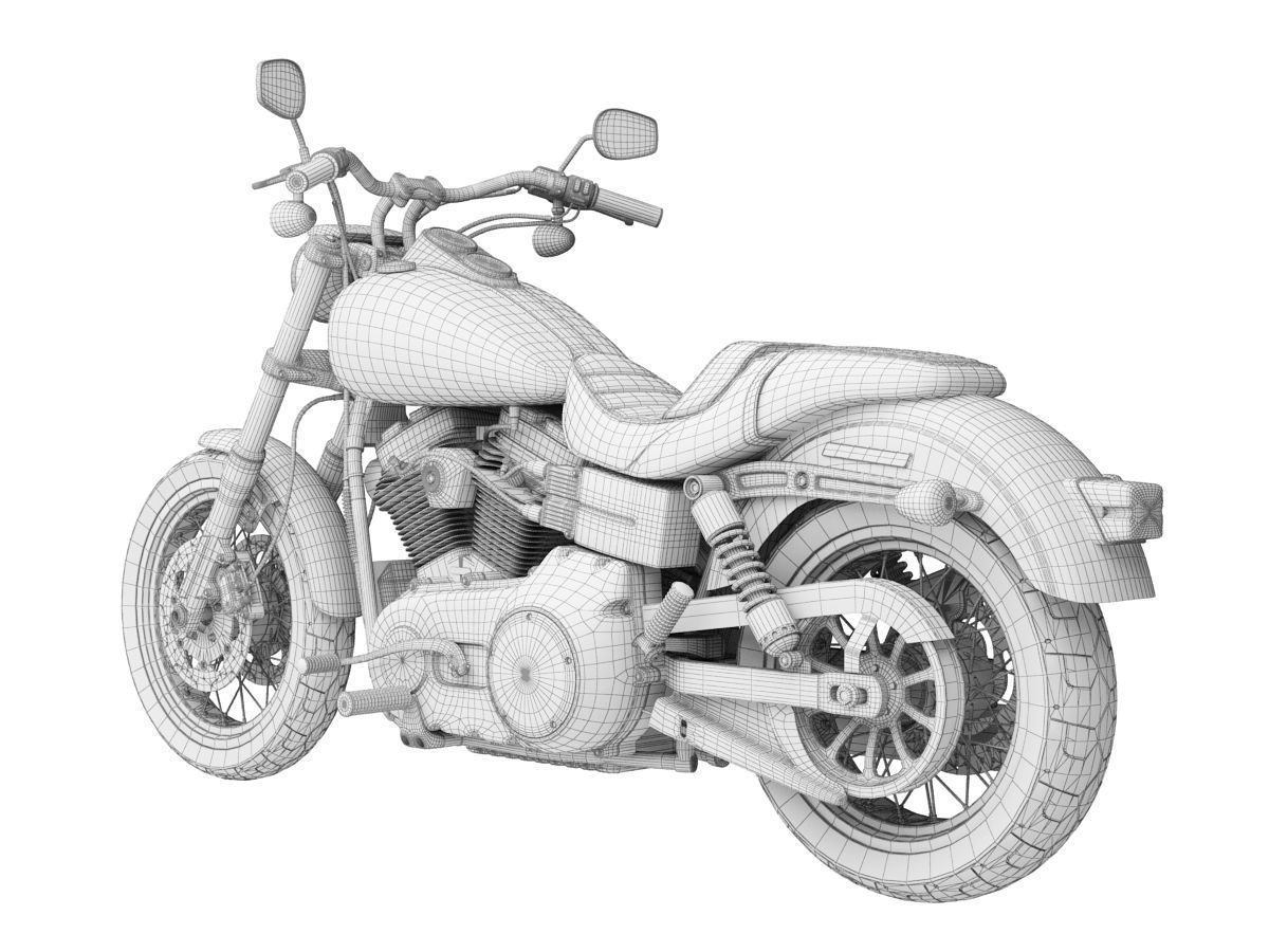 Harley-Davidson FXDL Dyna Low Rider 2015 3D model | CGTrader