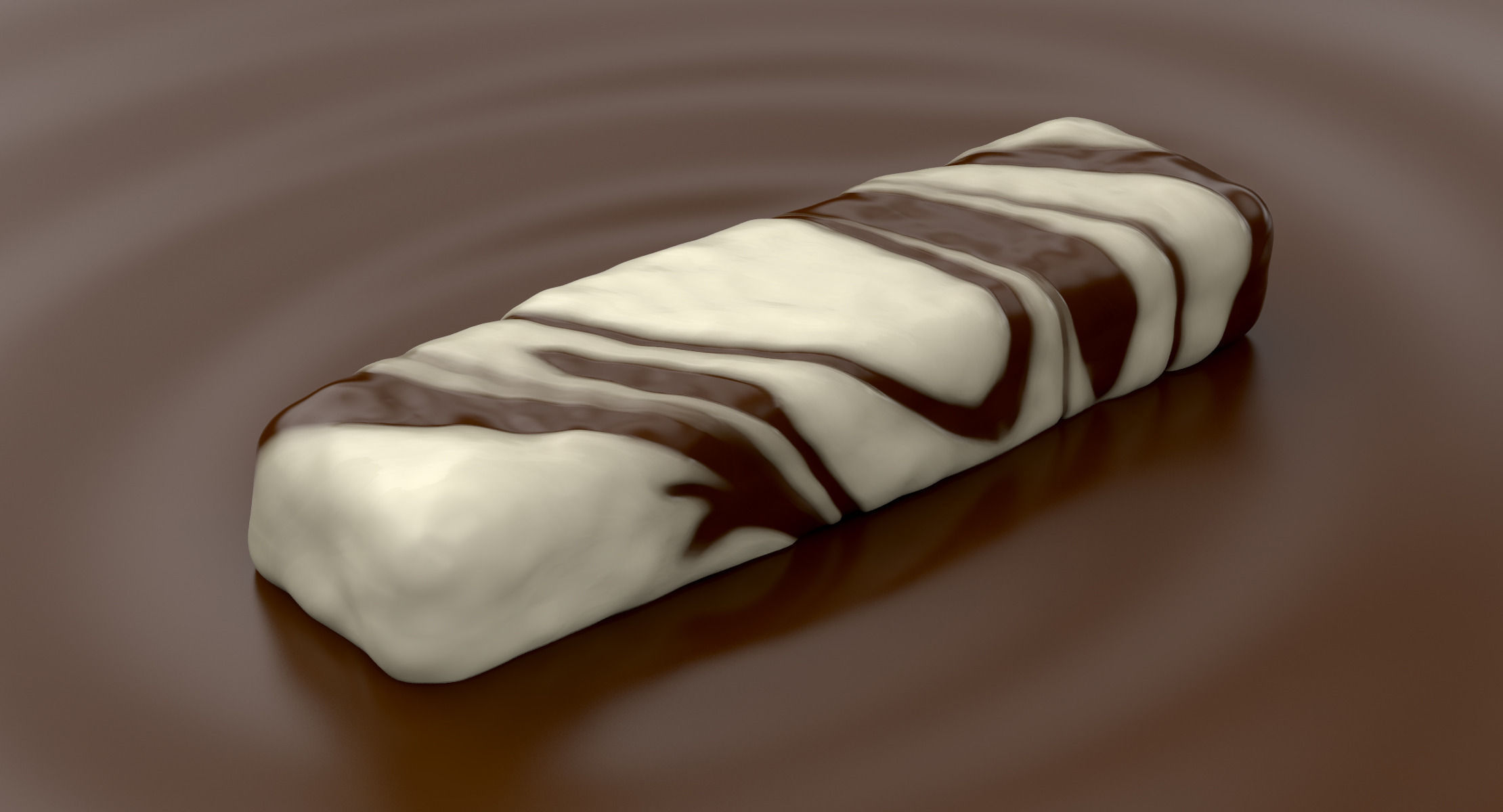 Marbled Chocolate Bar on Mousse 3D model | CGTrader