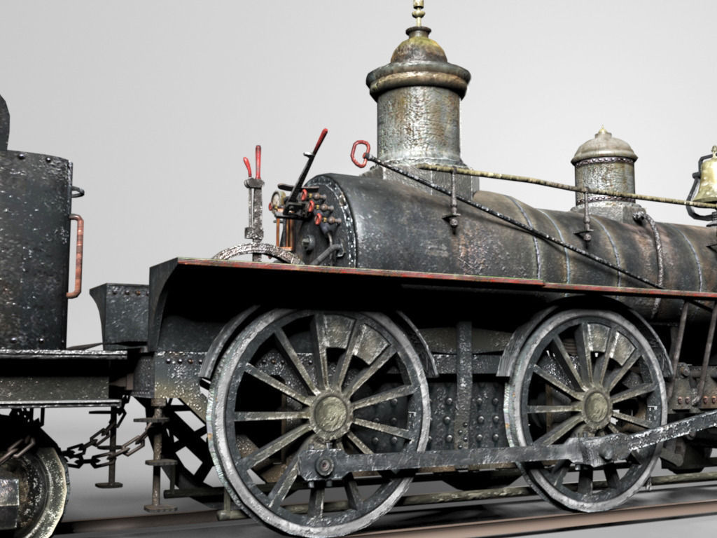 3D model American Steam Locomotive Engine VR / AR / low-poly | CGTrader