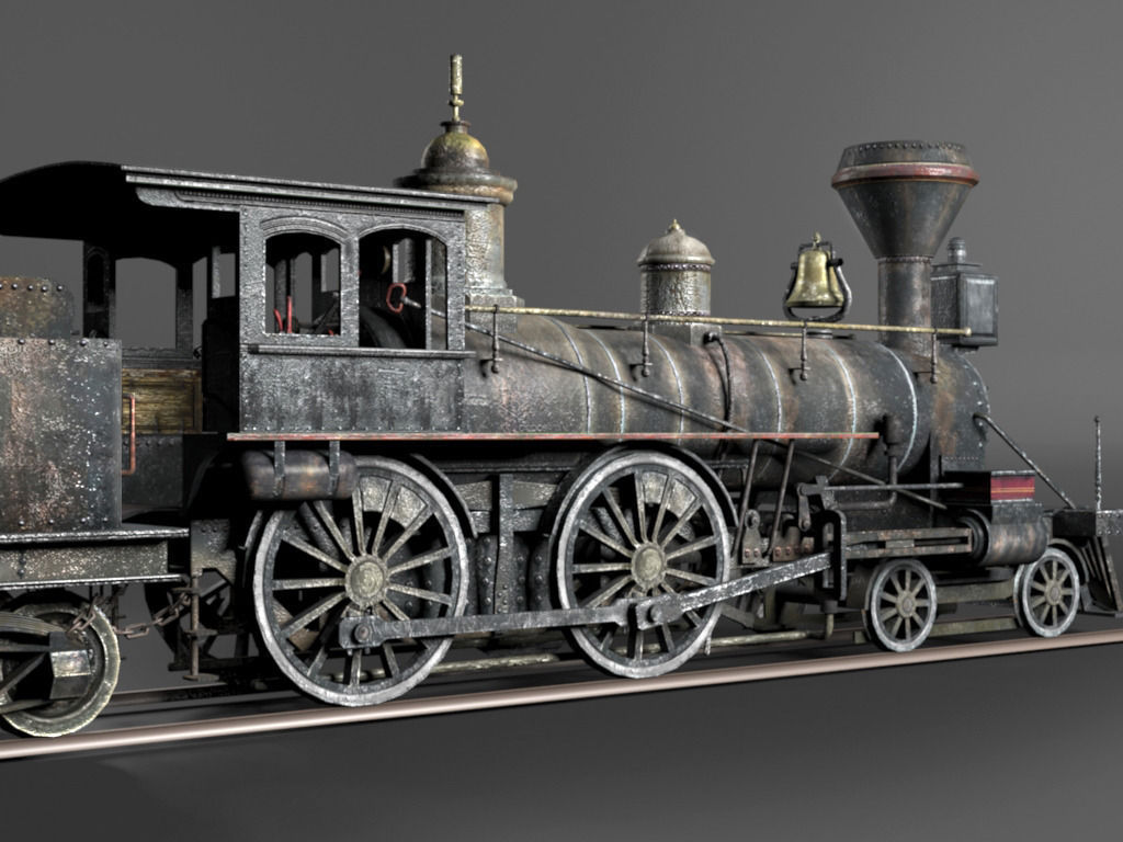 3D model American Steam Locomotive Engine VR / AR / low-poly | CGTrader
