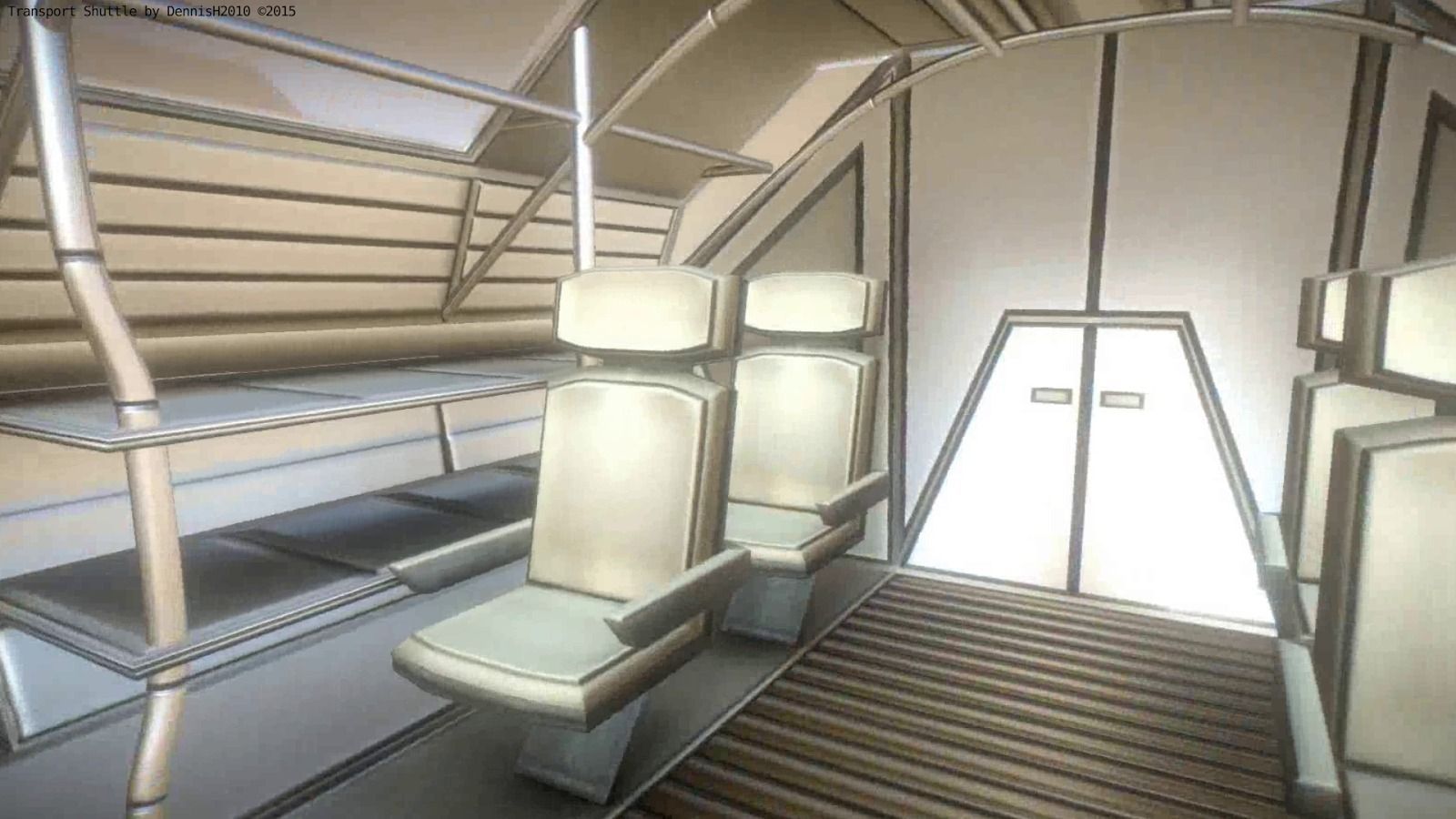 3D model Futuristic Transport Shuttle Rigged VR / AR / low-poly rigged ...