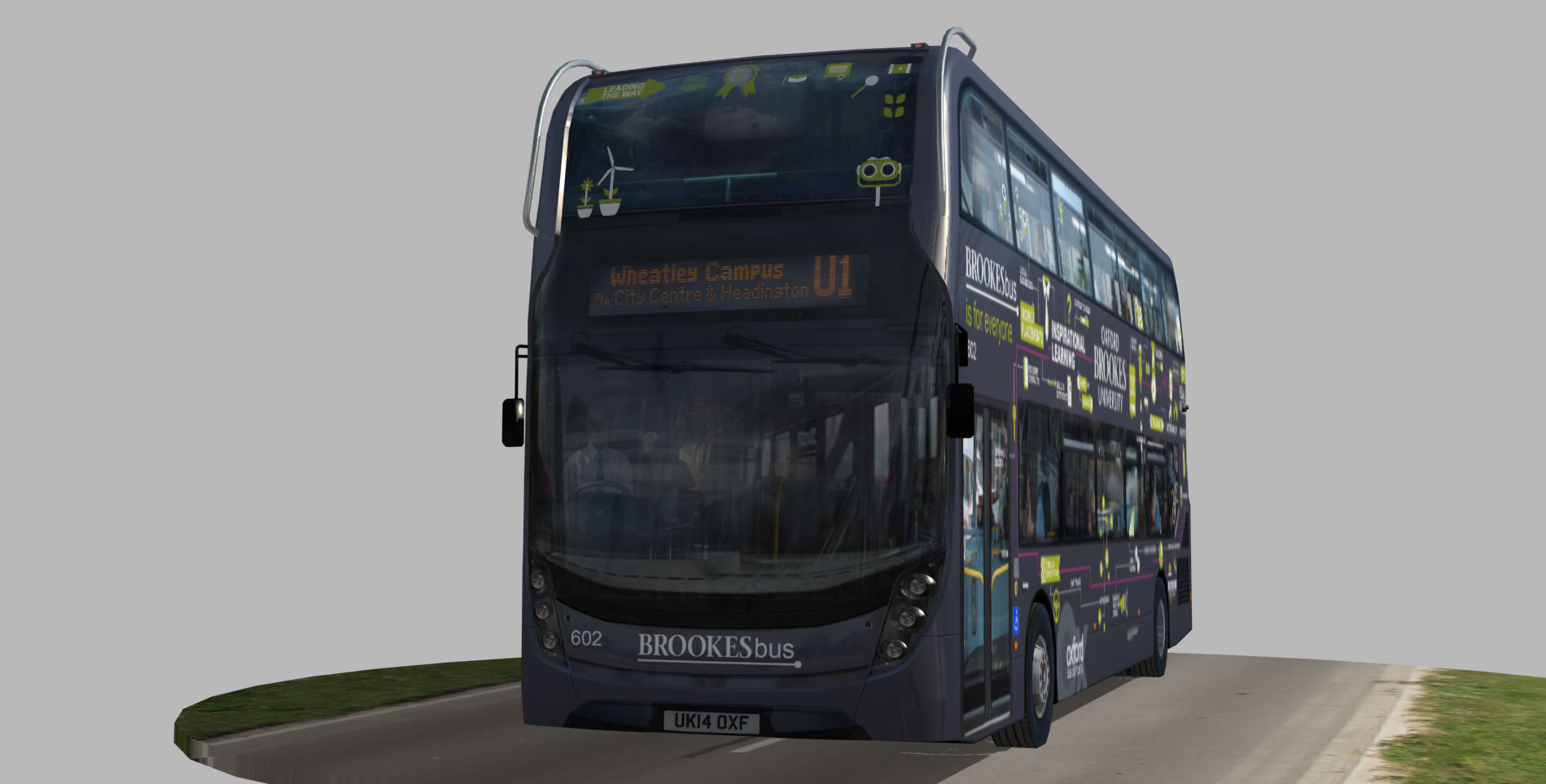 3D model Alexander Dennis Enviro 400 MMC Brookes bus livery VR / AR ...