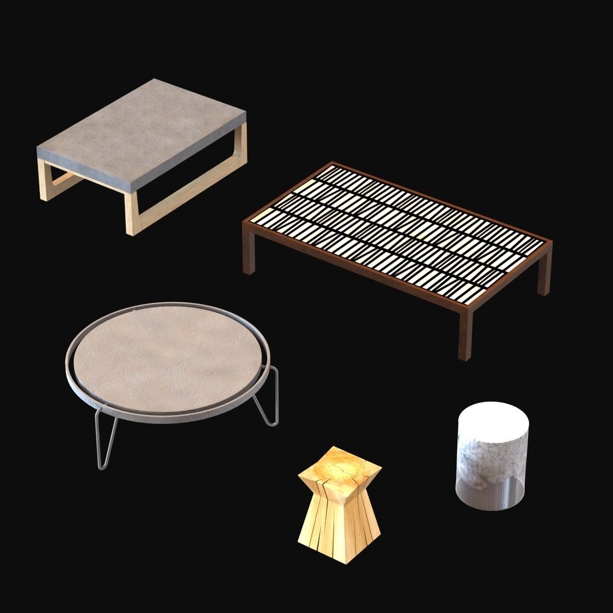 Tables collection 2 3D model | CGTrader