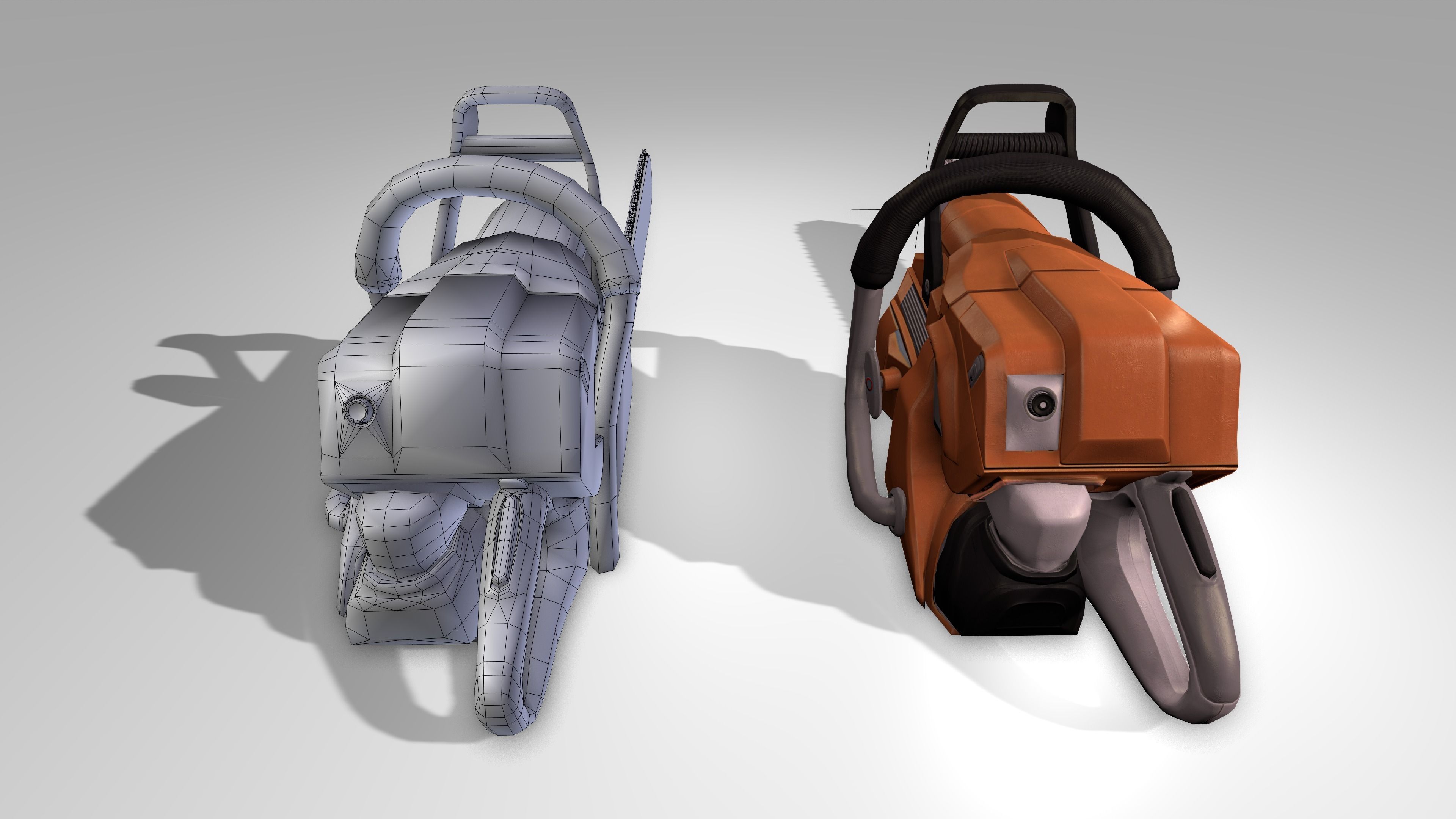 Low Poly Chainsaw free VR / AR / low-poly 3D model animated | CGTrader